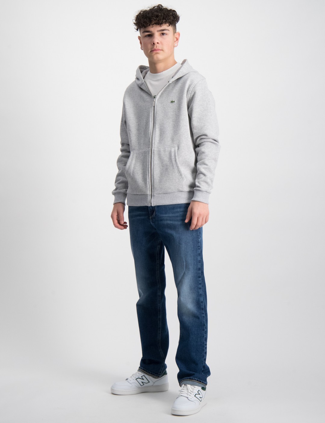 Lacoste SWEATSHIRT ZIP HOOD Grau für Jungen | Kids Brand Store