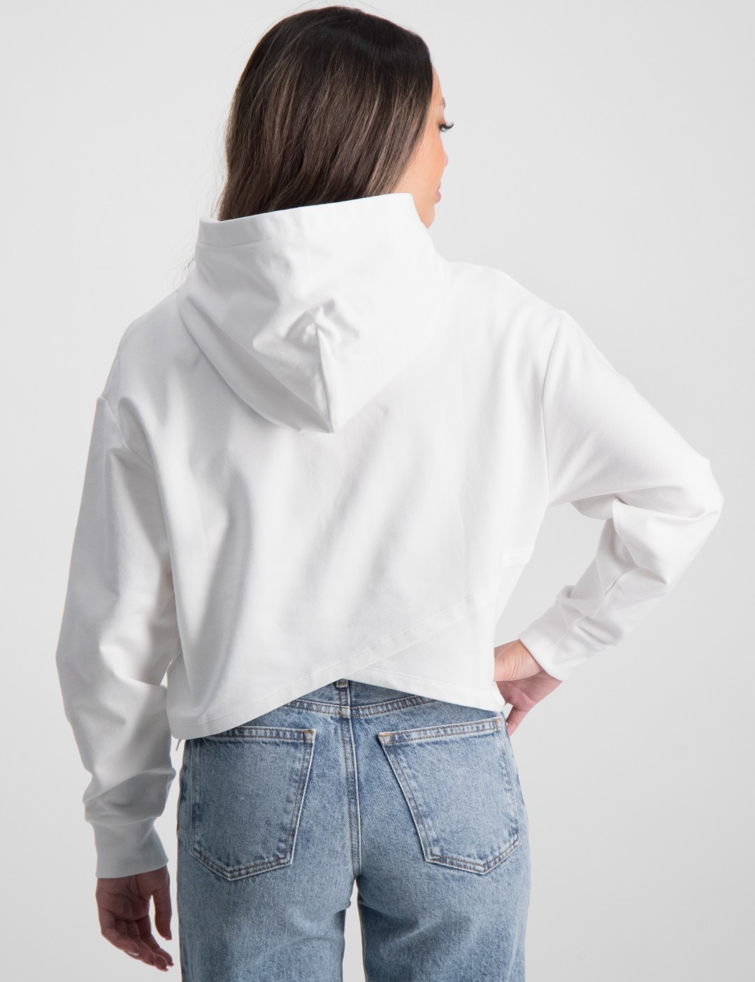 Calvin Klein STACK LOGO OVERLAP HOODIE Valkoinen varten Tytöt | Kids ...