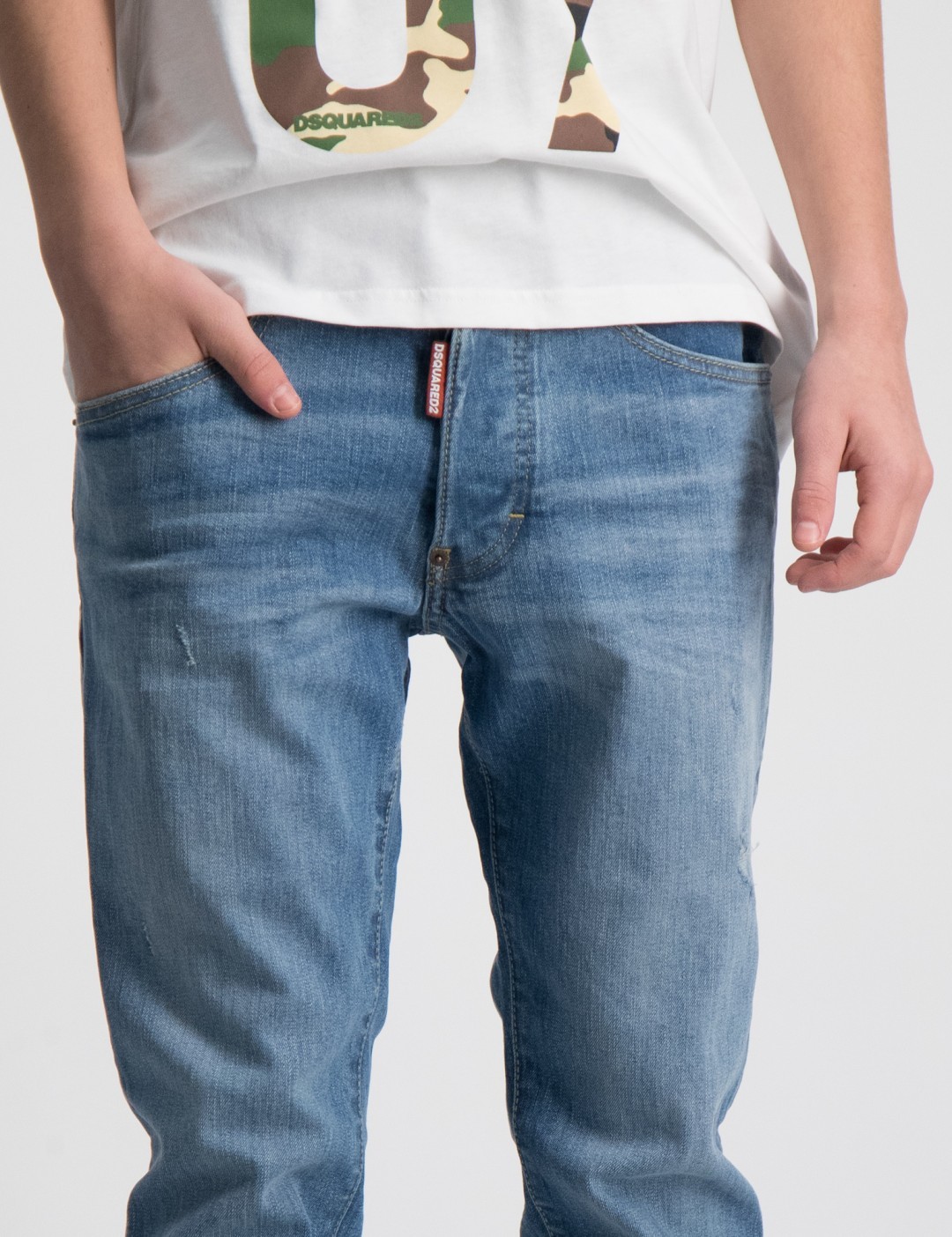 Dsquared2 D2P118LM SKATER JEAN TROUSERS Blå til Gutt | Kids Brand Store