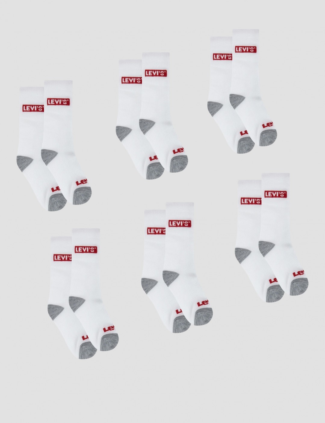 Levi's BOX TAB HIGH CUT 6PK Vit för Unisex | Kids Brand Store