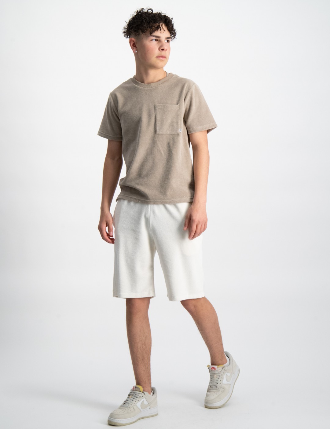Grunt Mayjo Towel Shorts Hvit til Gutt | Kids Brand Store