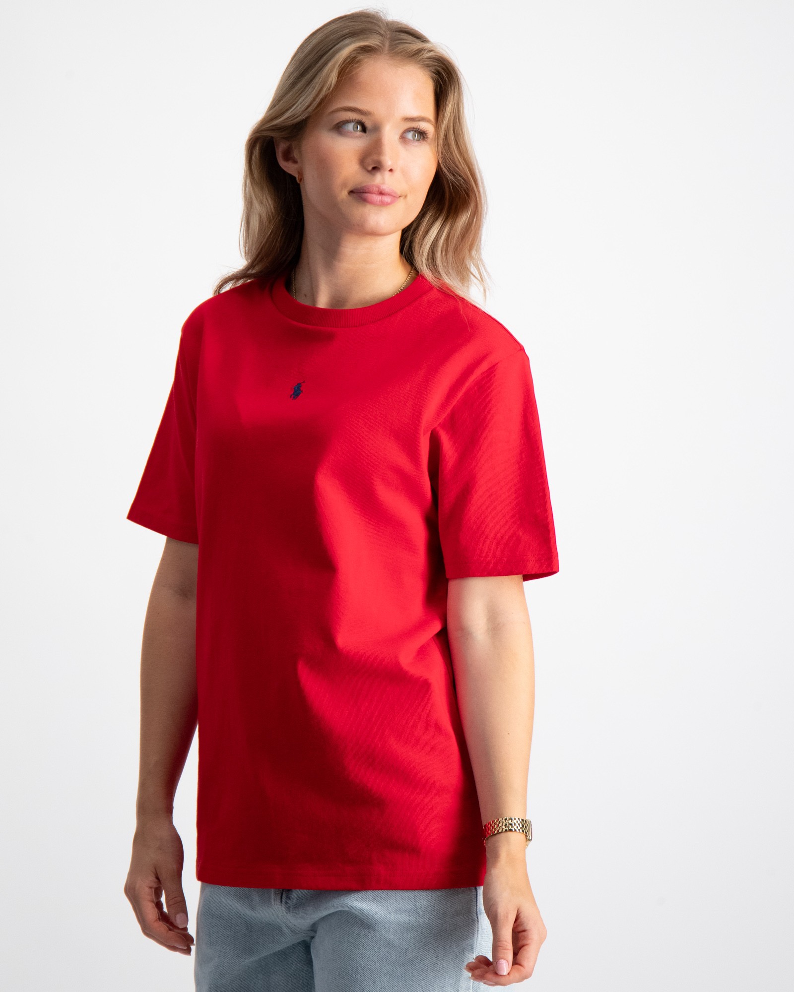 Polo Ralph Lauren Rood Cotton Jersey Crewneck Tee voor Meisjes | Kids ...