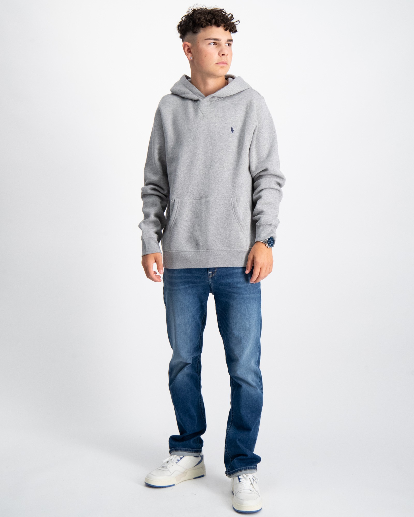 Polo Ralph Lauren Fleece Hoodie Grå til Dreng | Kids Brand Store