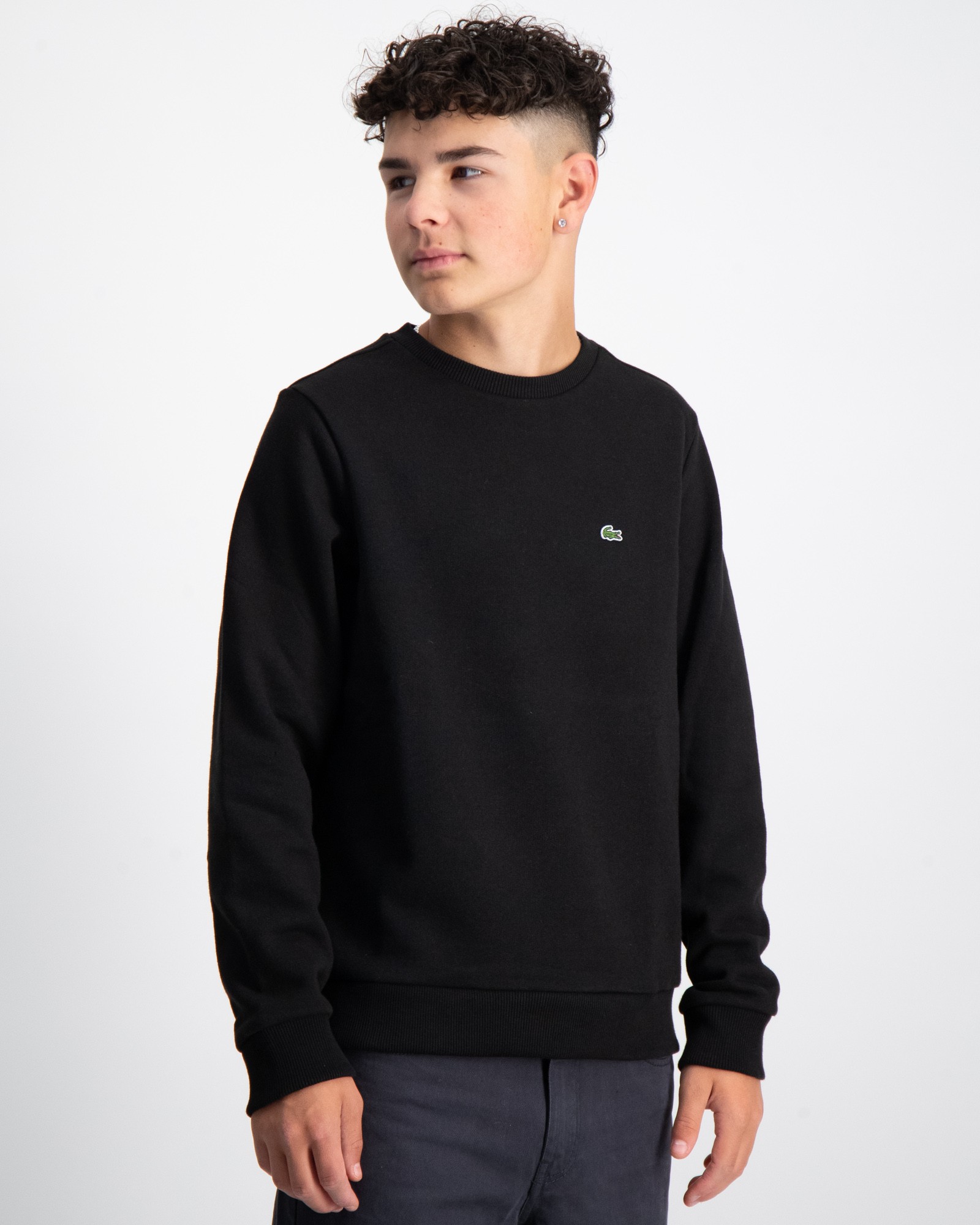 Lacoste SWEATSHIRT CREW Schwarz für Jungen | Kids Brand Store