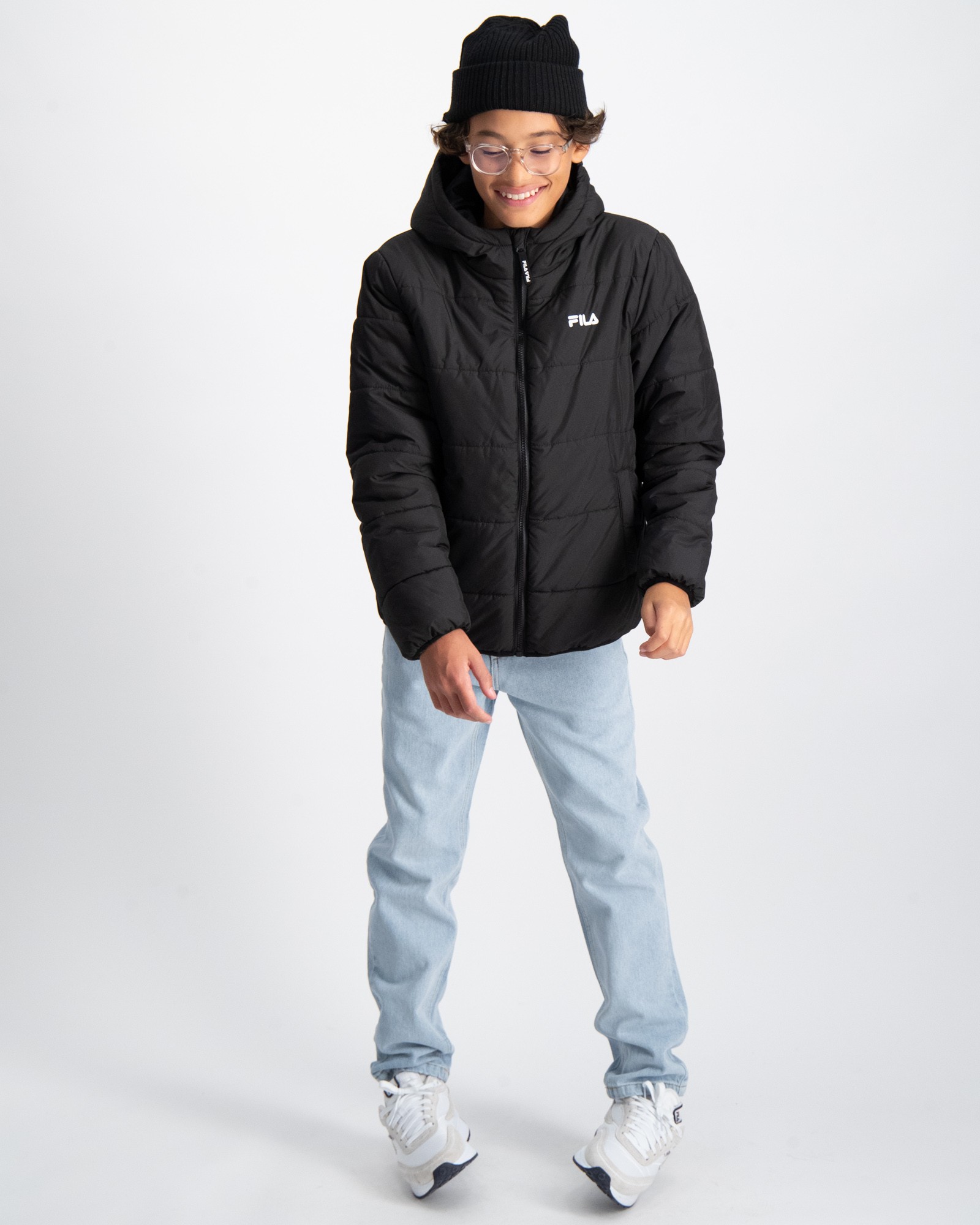 Fila BERGHUELEN puff jacket Svart til Gutt | Kids Brand Store