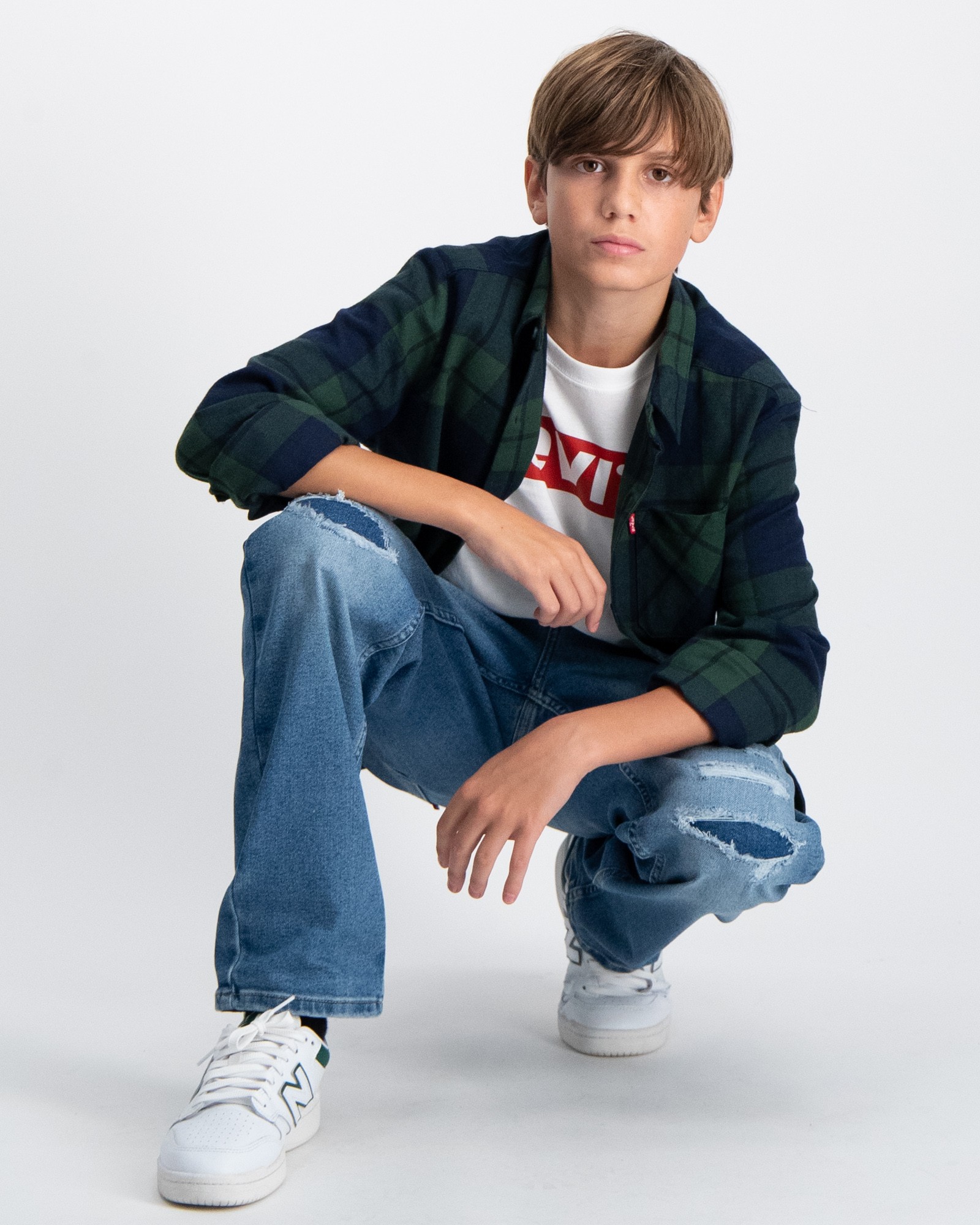 Levi's LVB STAY LOOSE TAPER JEANS Blå för Kille | Kids Brand Store