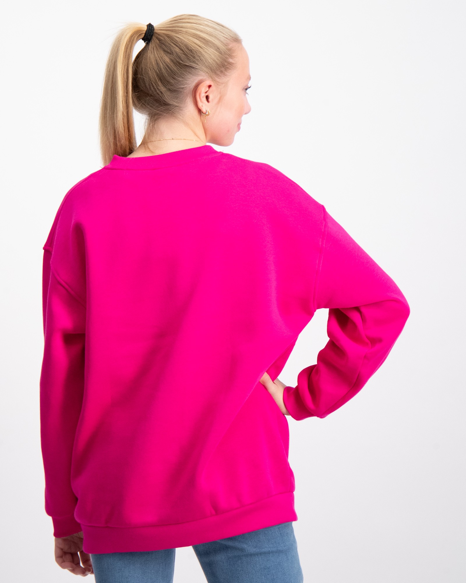 Nike G NSW CLUB FLC OVRSZD CREW LBR Rot für Mädchen | Kids Brand Store