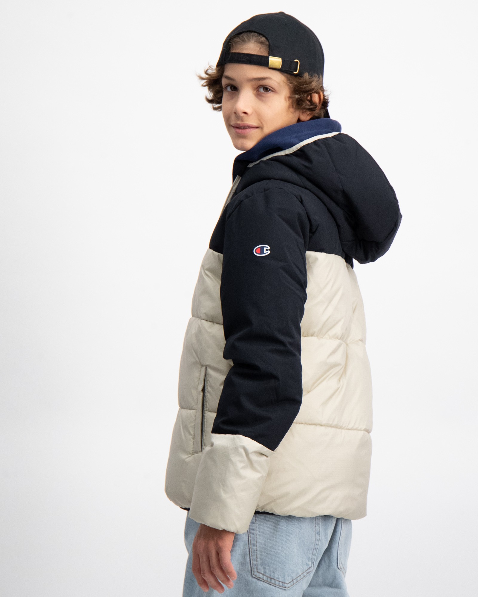 Champion Hooded Jacket Grau für Jungen | Kids Brand Store