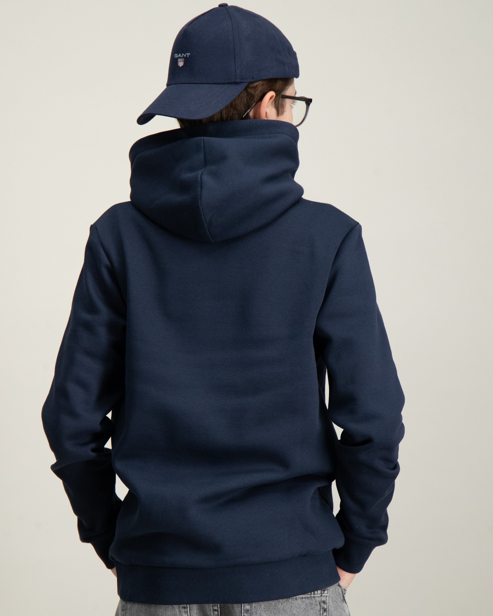 Peak Performance Jr Logo Hood Sweatshirt Blå för Kille | Kids Brand Store
