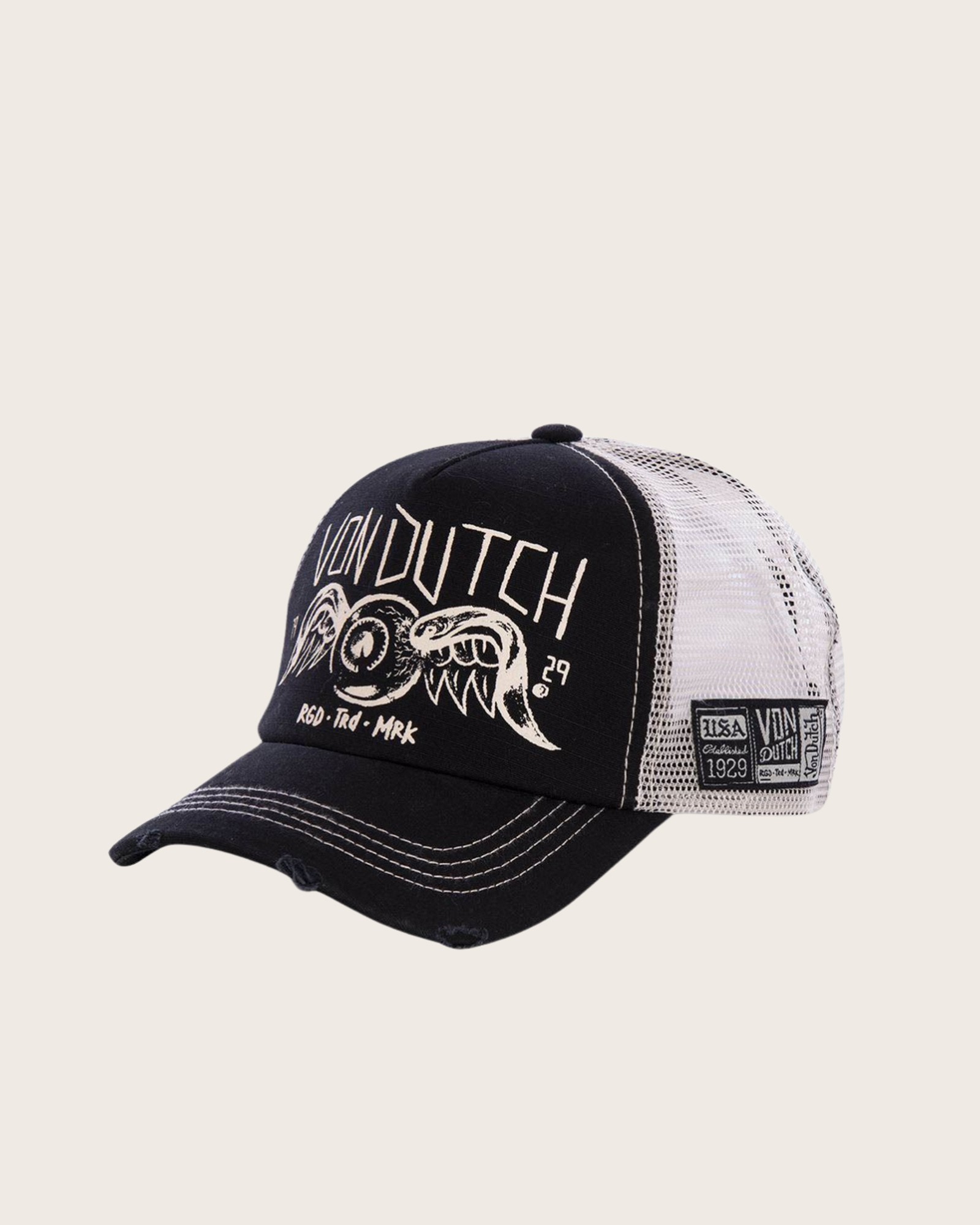 Von Dutch Screen Print White/Black Von Dutch Hvid til Unisex | Kids ...