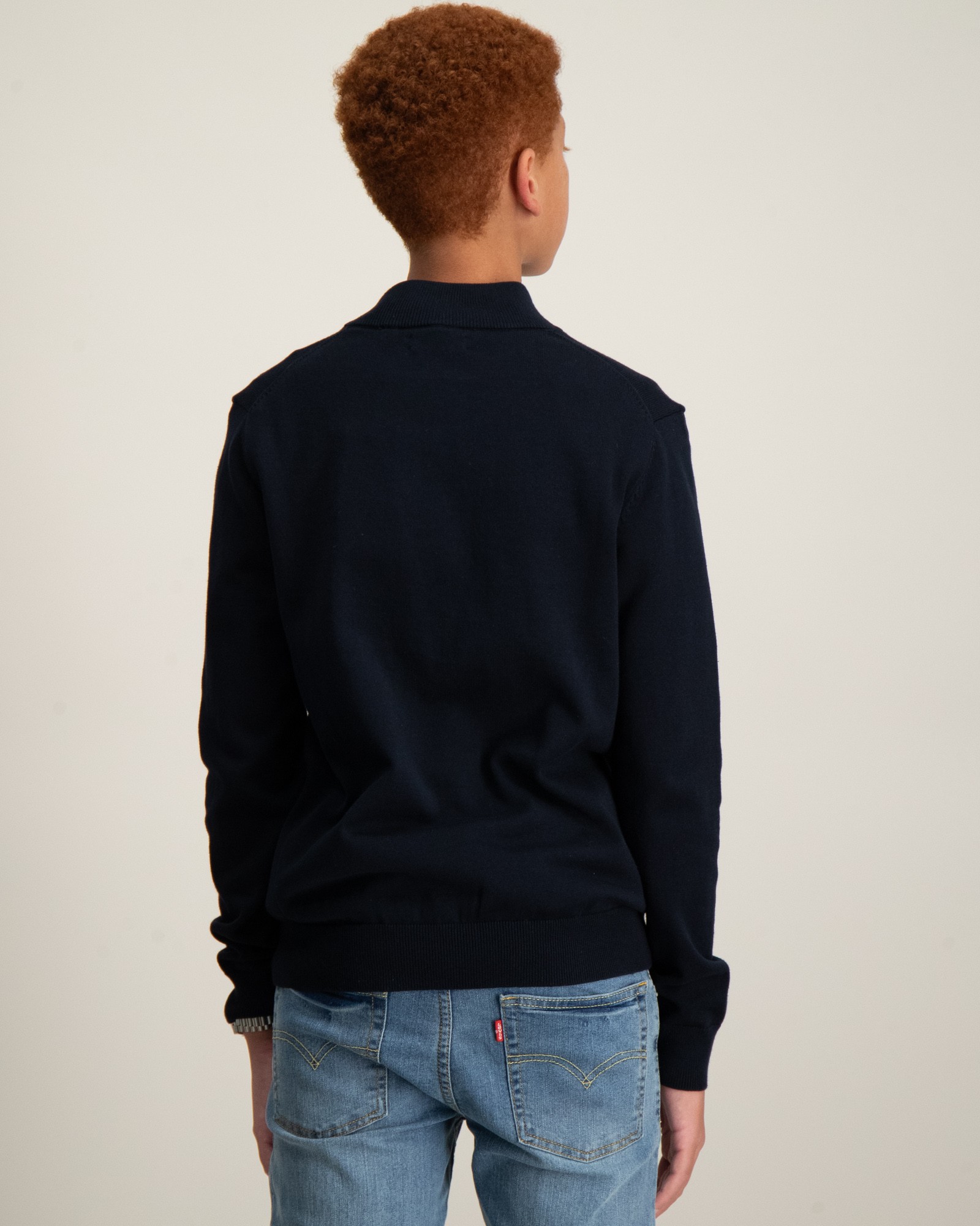 GANT SHIELD COTTON HALF ZIP Blå för Kille | Kids Brand Store