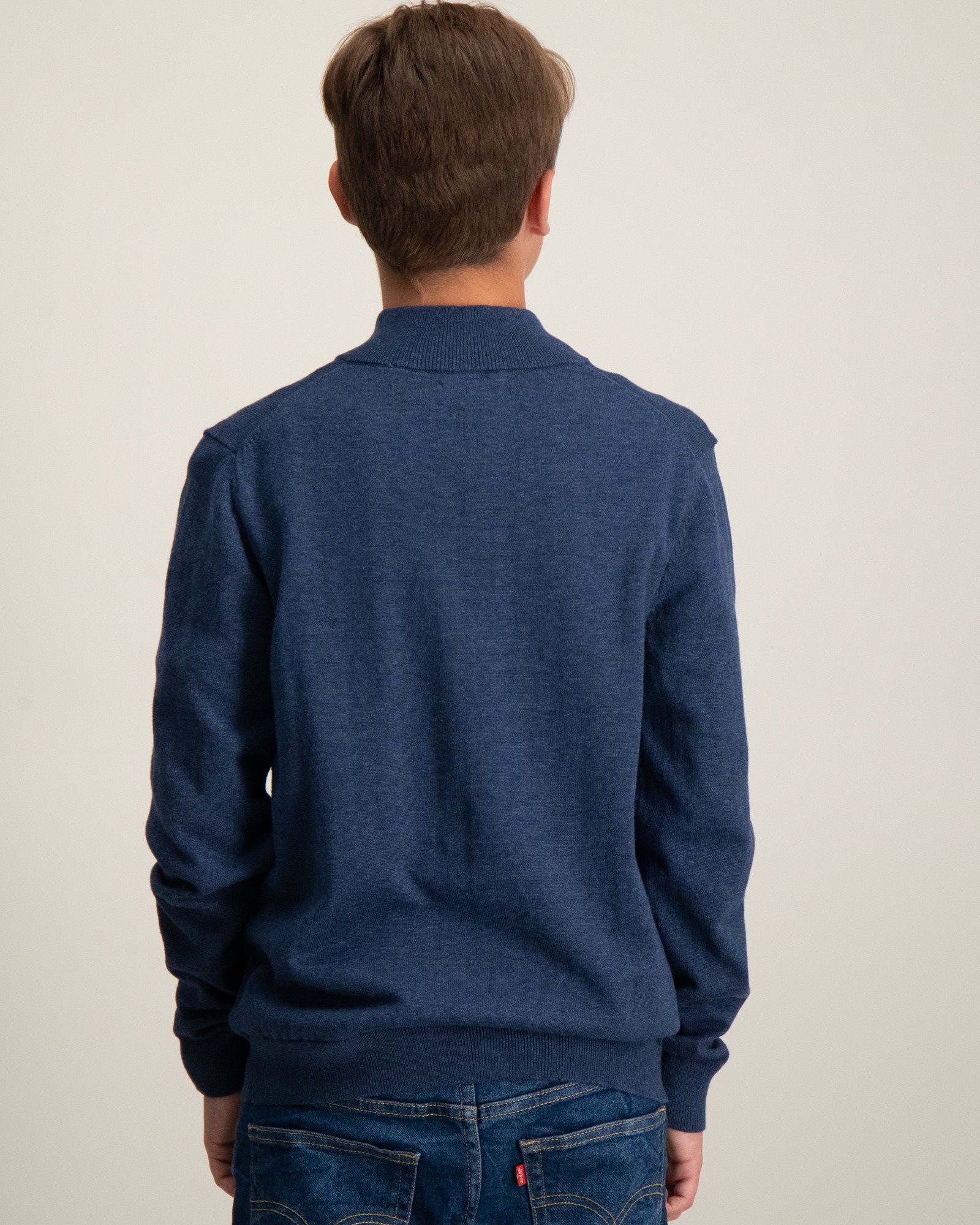 GANT SHIELD COTTON HALF ZIP Blå til Gutt | Kids Brand Store