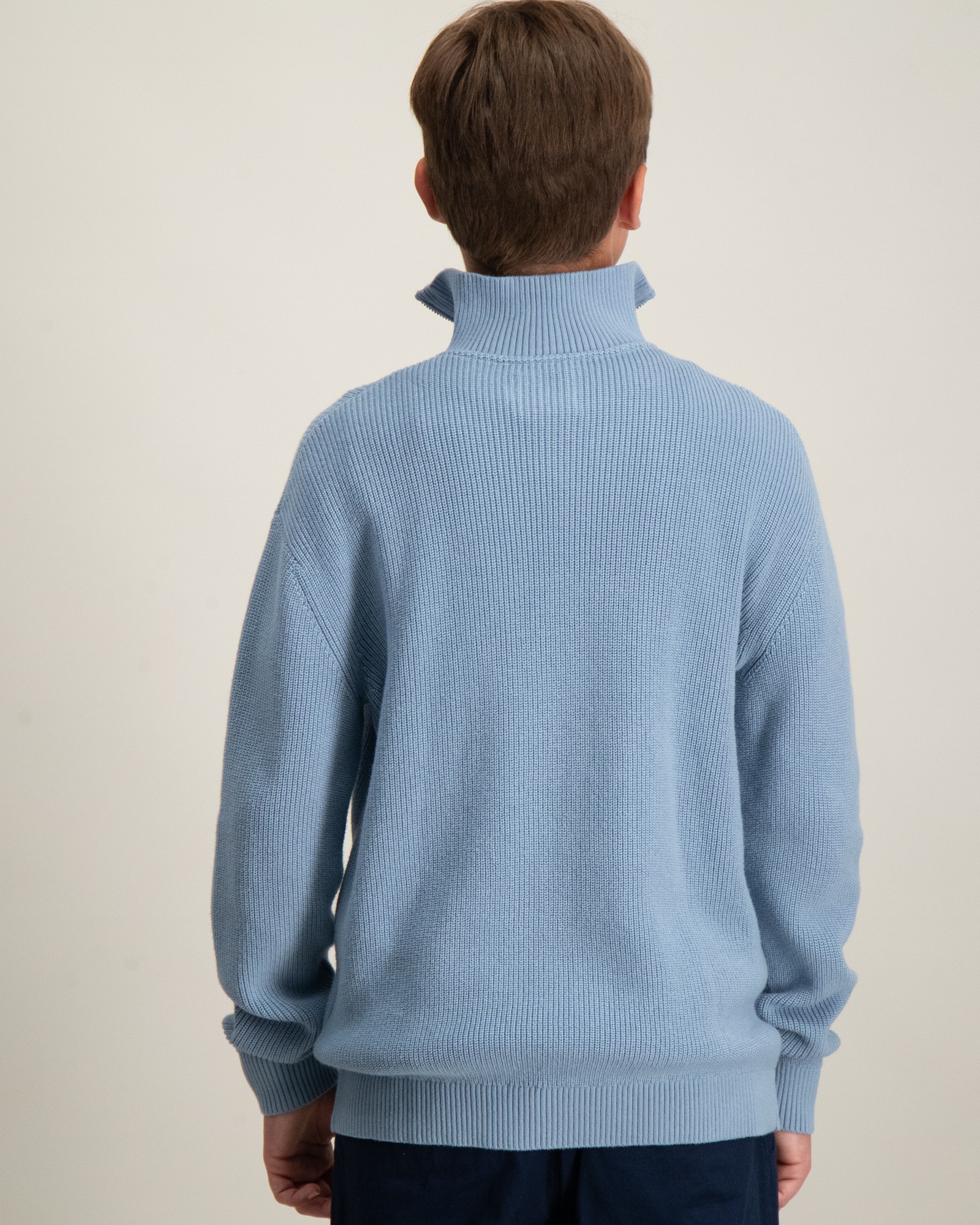 Calvin Klein HALF-ZIP MONO SWEATER Blå för Kille | Kids Brand Store