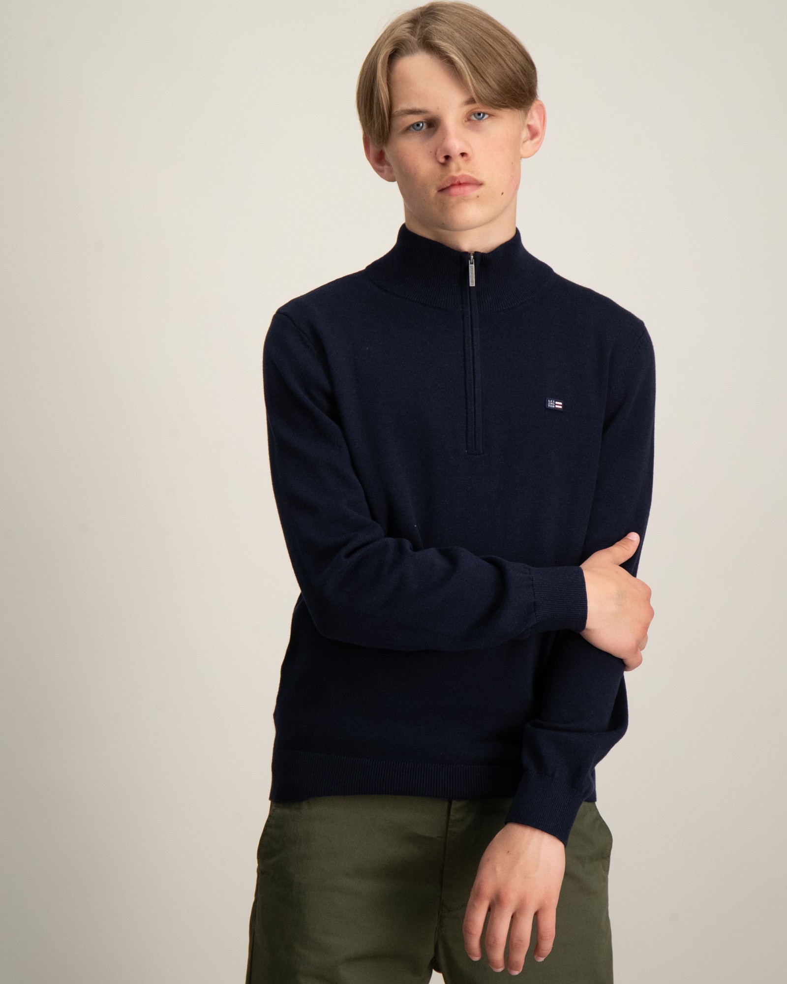 Lexington Freddy Half-Zip Sweater Blå til Gutt | Kids Brand Store