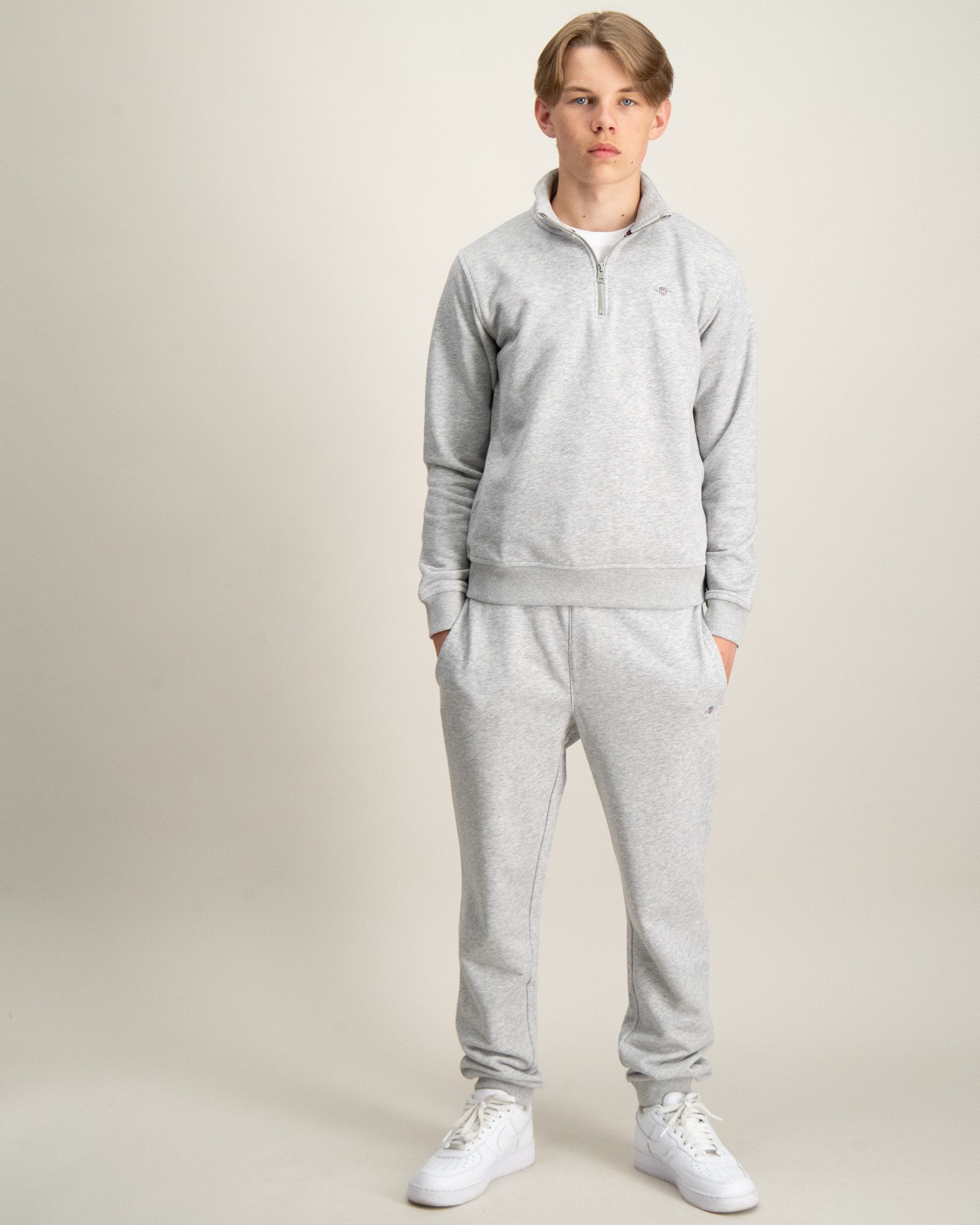 GANT SHIELD HALF ZIP SWEATSHIRT Grau für Jungen | Kids Brand Store