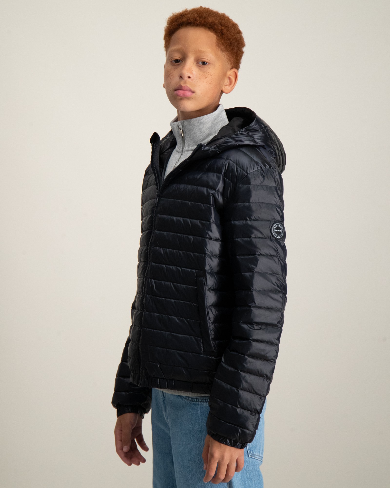 GANT SHINY LIGHT PADDED DOWN JACKET Sort til Dreng | Kids Brand Store