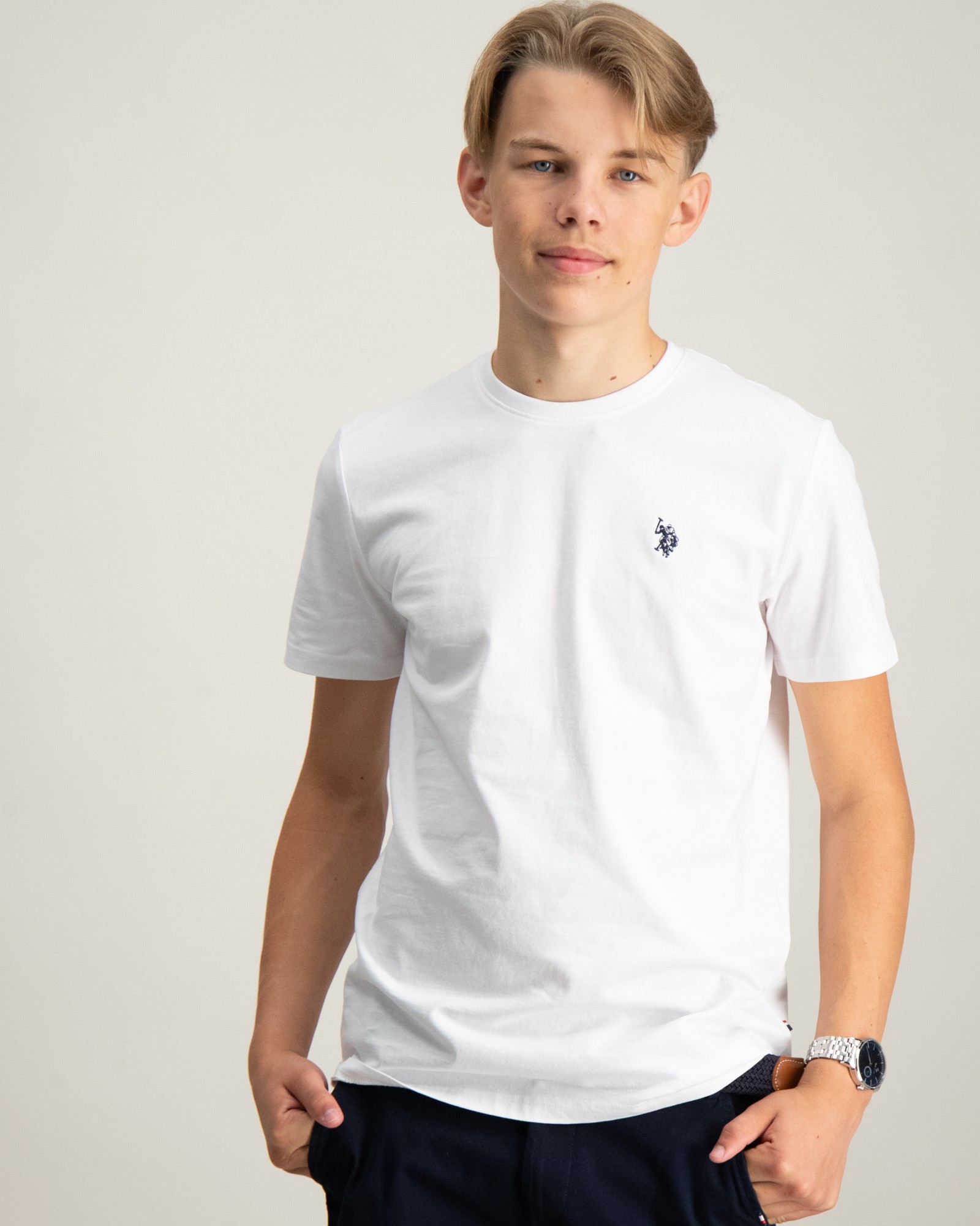 U.S. Polo Assn. DHM Tshirt Hvit til Gutt | Kids Brand Store