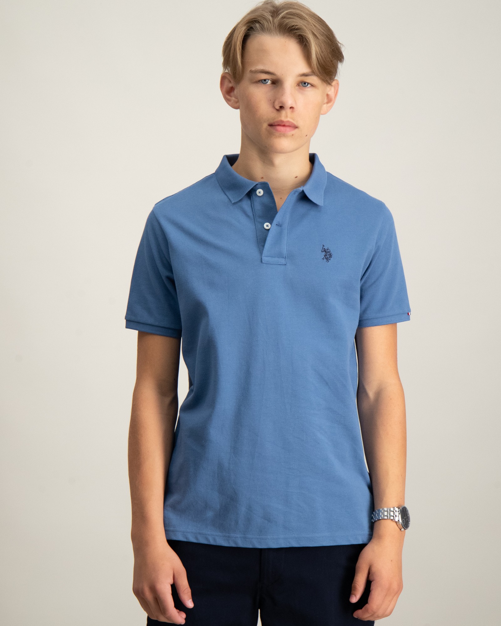 U.S. Polo Assn. DHM Pique Polo Blå til Gutt | Kids Brand Store