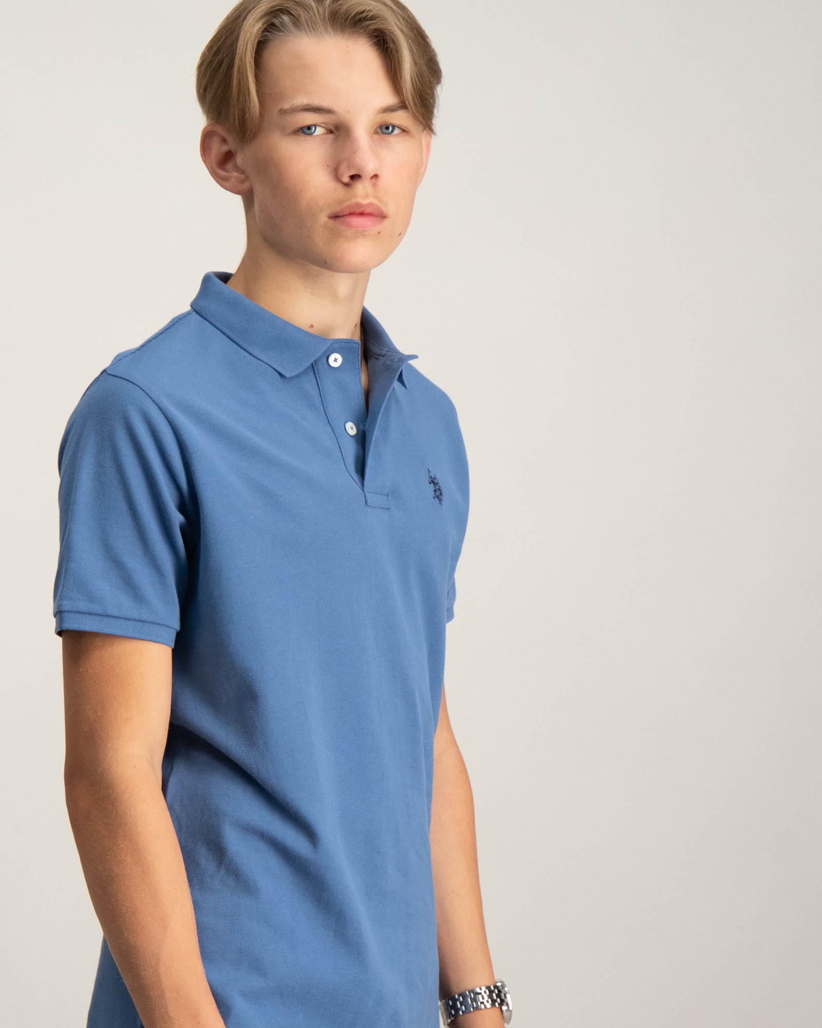 U.S. Polo Assn. DHM Pique Polo Blå til Gutt | Kids Brand Store