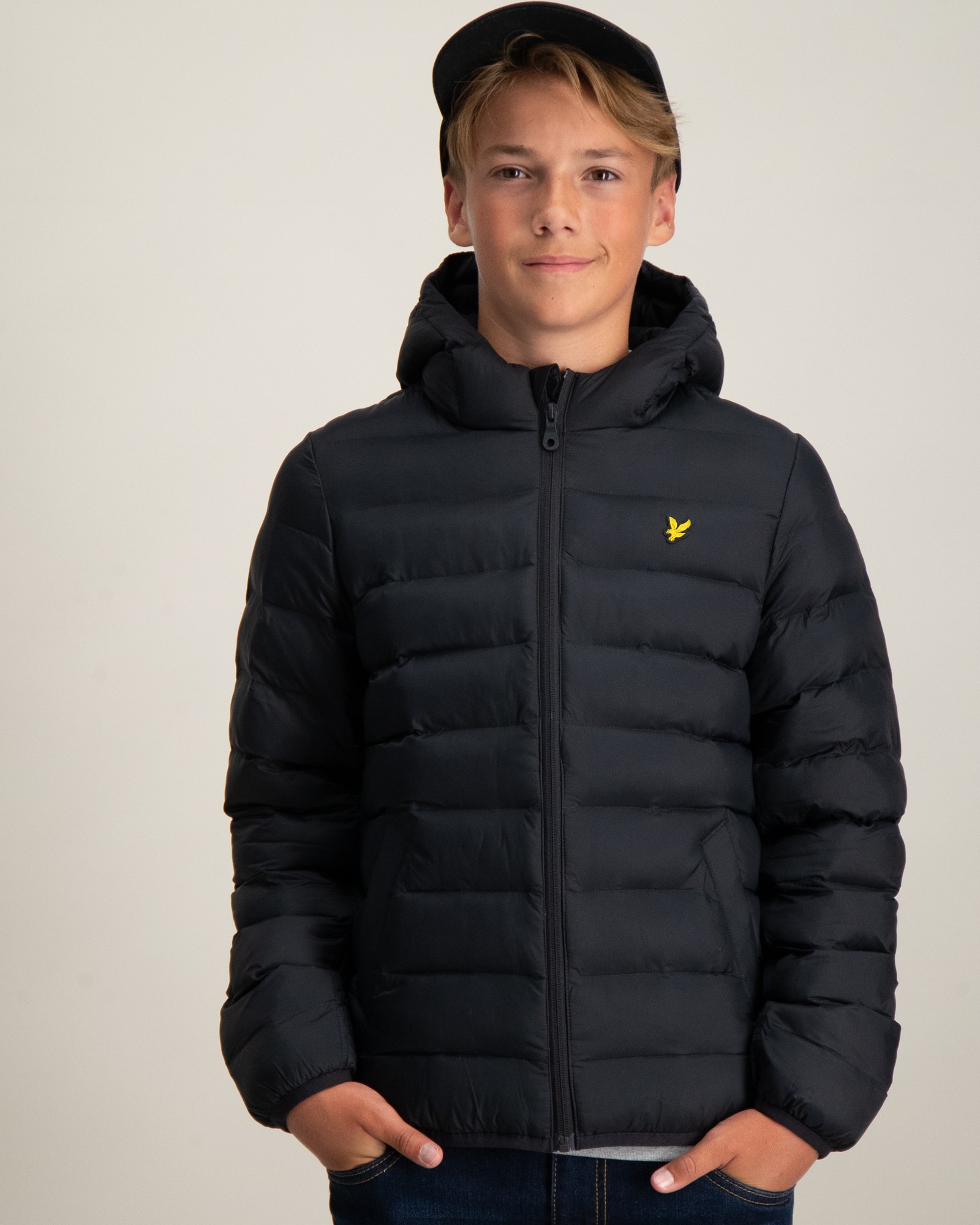 Lyle & Scott Lightweight Puffer Jacket Svart til Gutt | Kids Brand Store