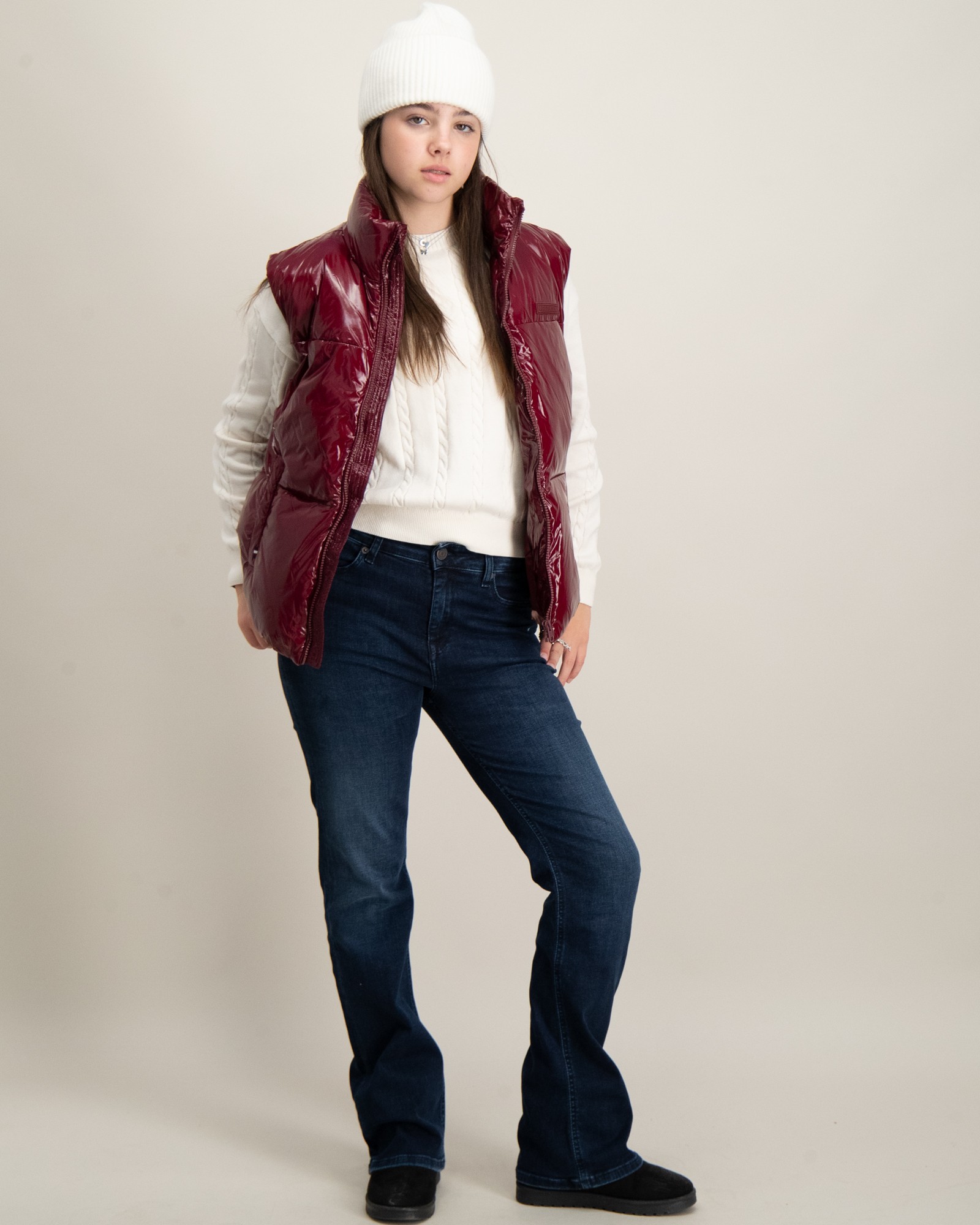 Tommy Hilfiger NEW YORK GLOSSY PUFFER VEST Lilla til Jente | Kids Brand ...