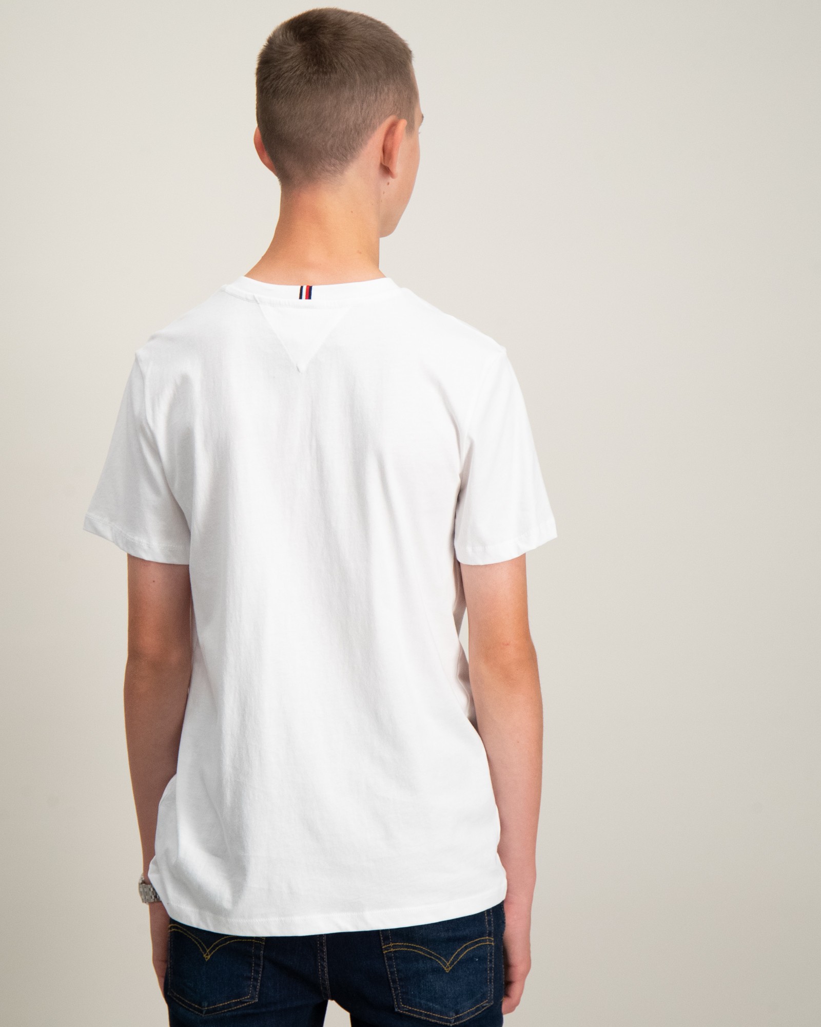 Tommy Hilfiger TH LOGO PUFF PRINT REG TEE SS Hvit til Gutt | Kids Brand ...