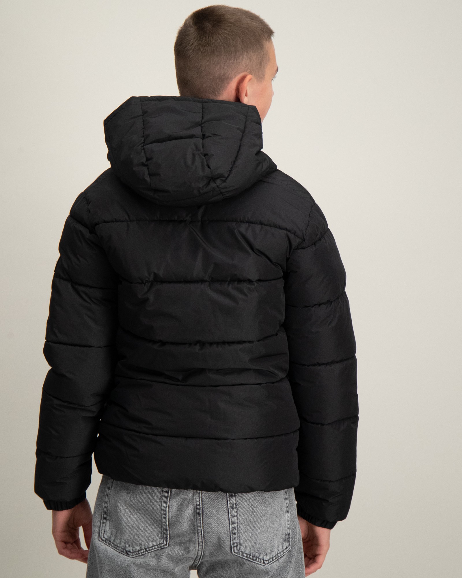 BOSS PUFFER JACKET Svart för Kille | Kids Brand Store