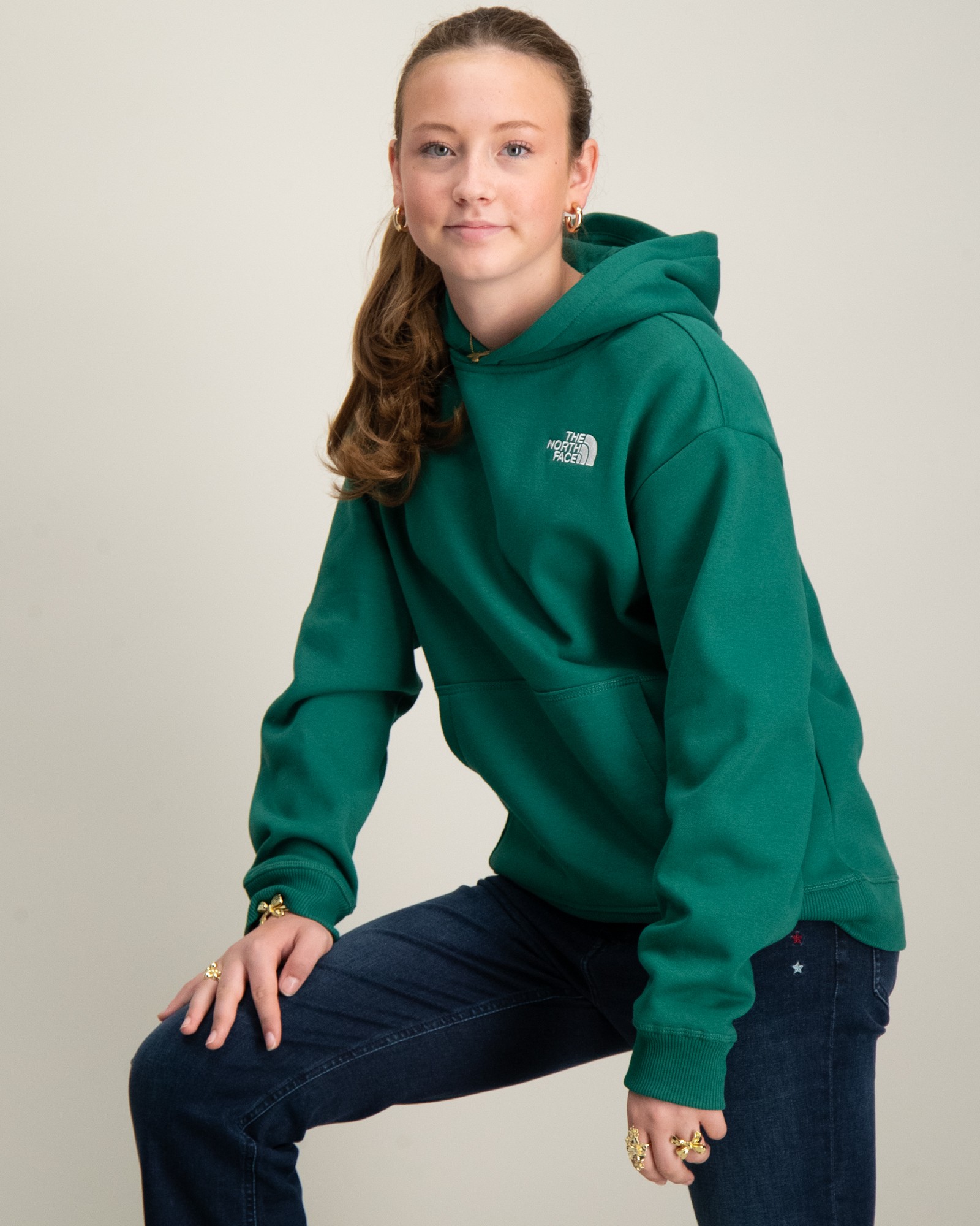 The North Face Grun TEEN ESSENTIAL OVERSIZED HOODIE fur Madchen Kids Brand Store