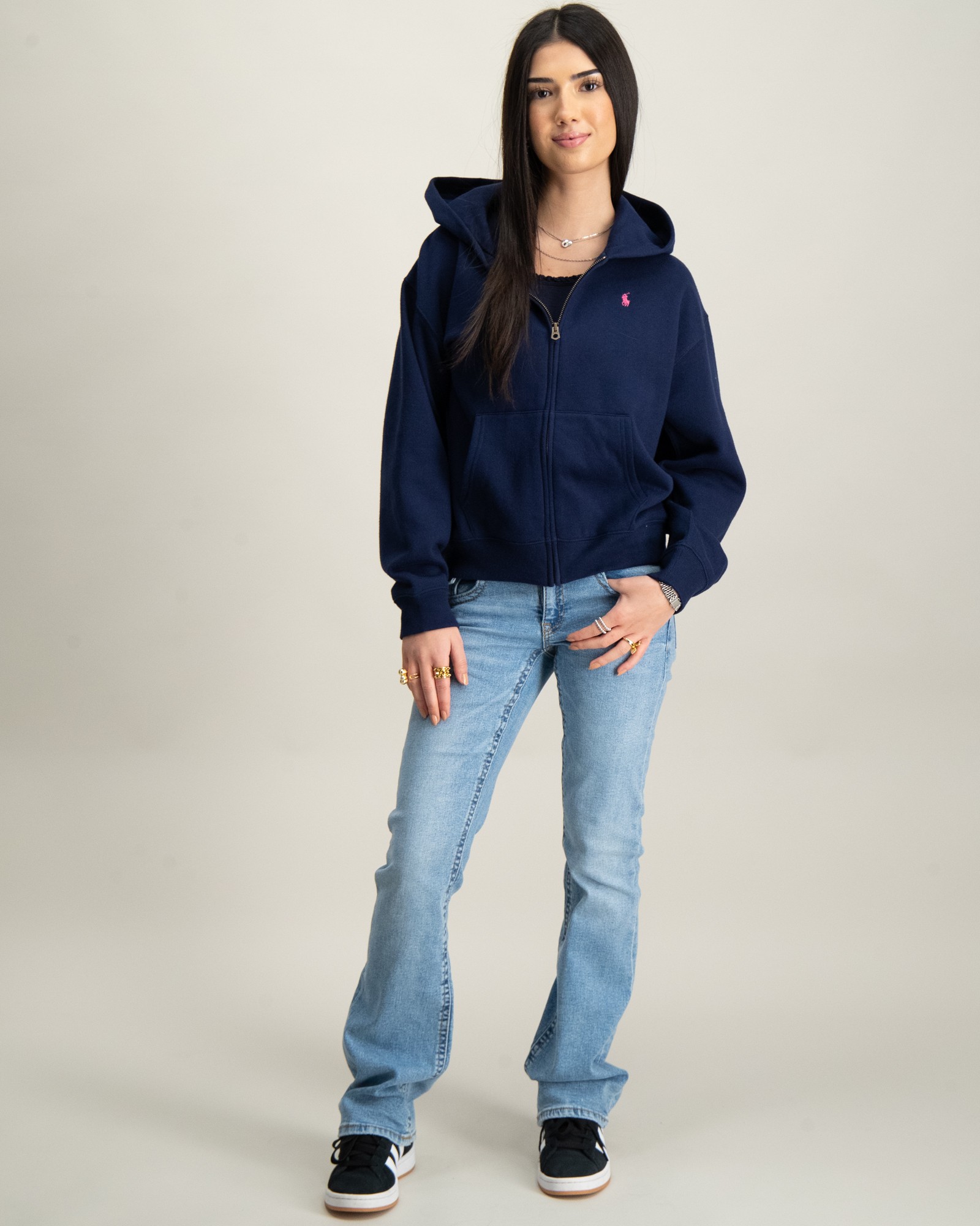 Polo Ralph Lauren Fleece full-zip hoodie Blauw voor Meisjes | Kids Brand Store