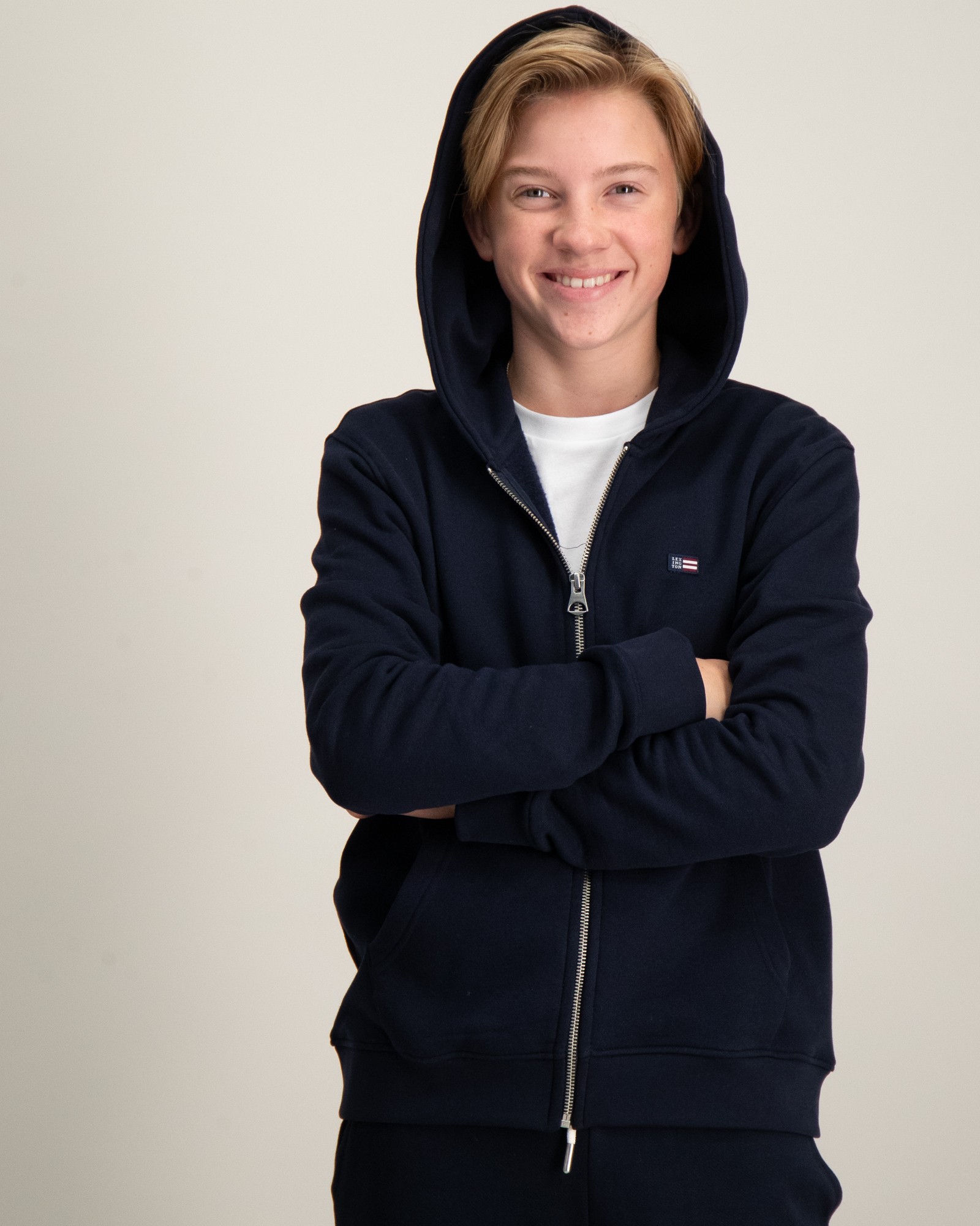 Lexington Steven Organic Cotton Hoodie Blå för Kille | Kids Brand Store