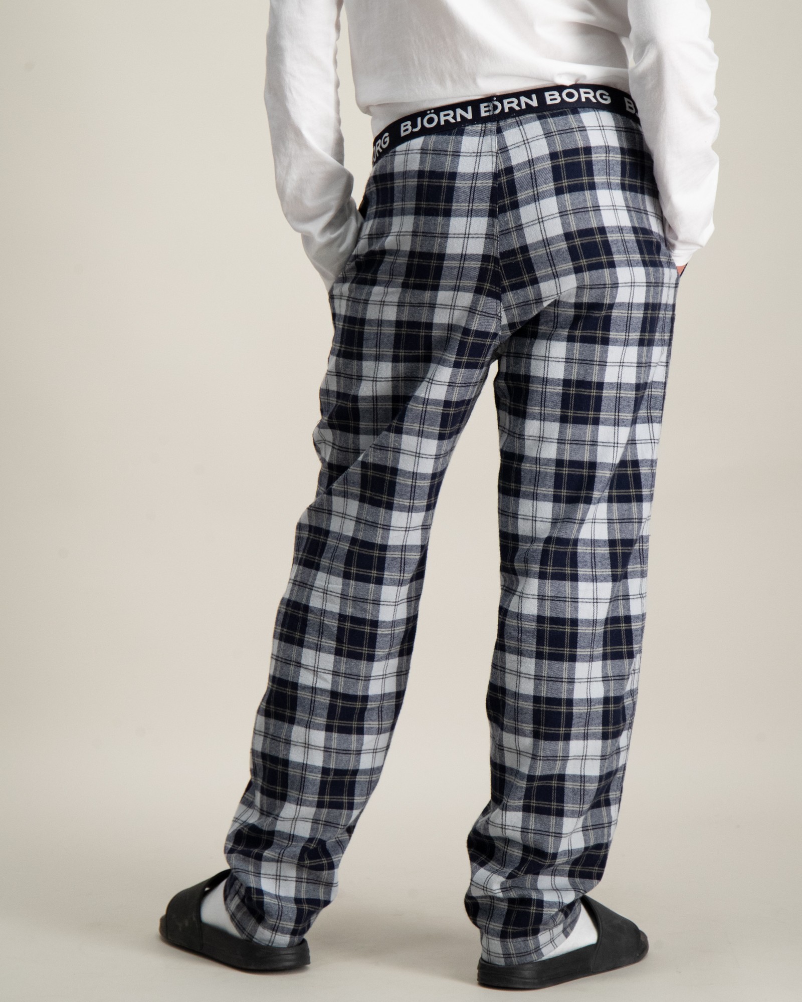 Björn Borg CORE FLANNEL PYJAMA PANTS Blå för Kille | Kids Brand Store