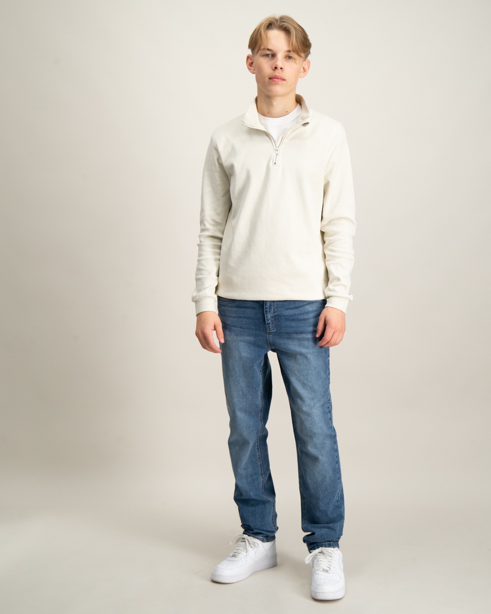 LMTD NLMNALDEMARS LS HALF ZIP SWEAT Bruin voor Jongens | Kids Brand Store