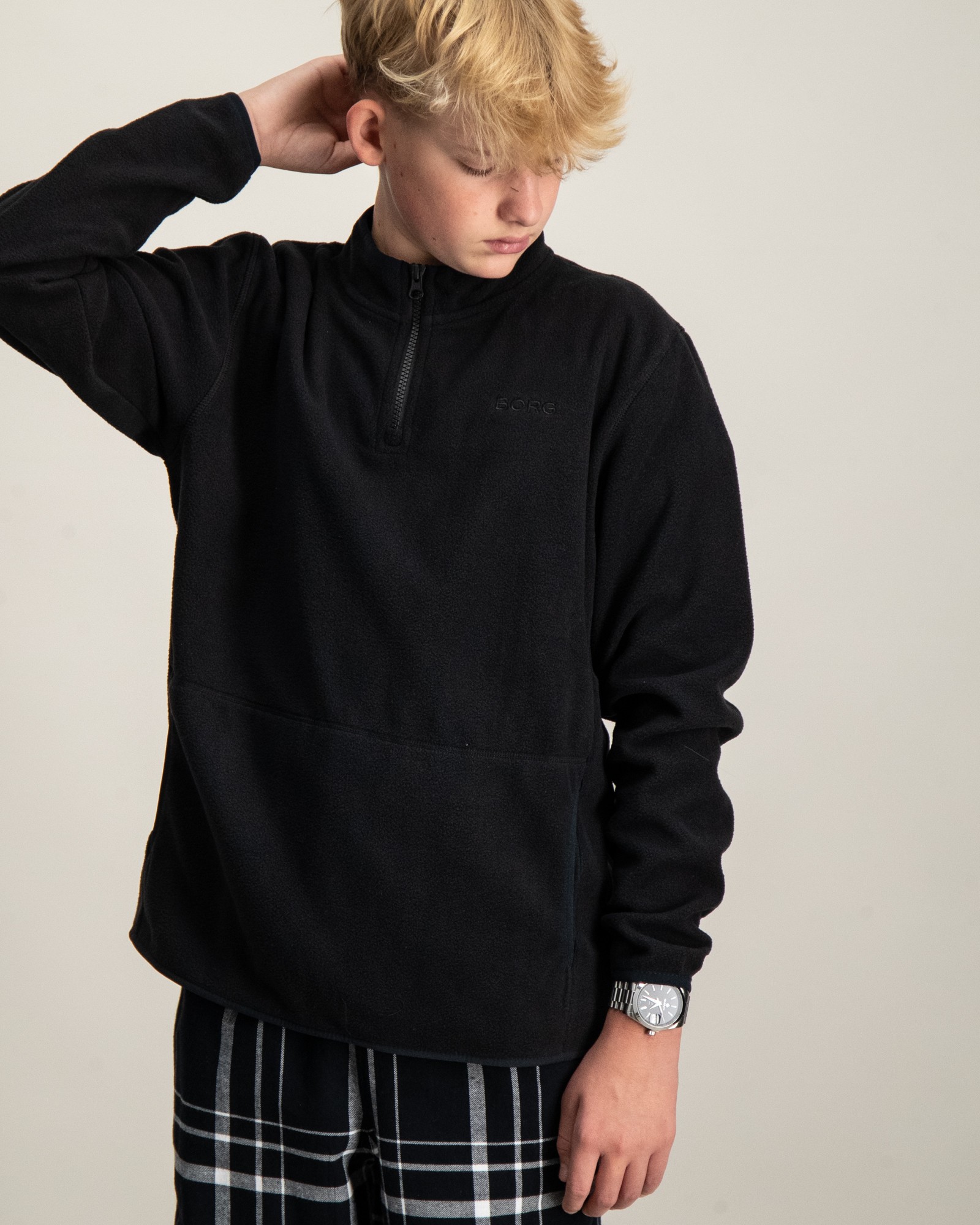 Björn Borg BORG HALF ZIP FLEECE Sort til Dreng | Kids Brand Store
