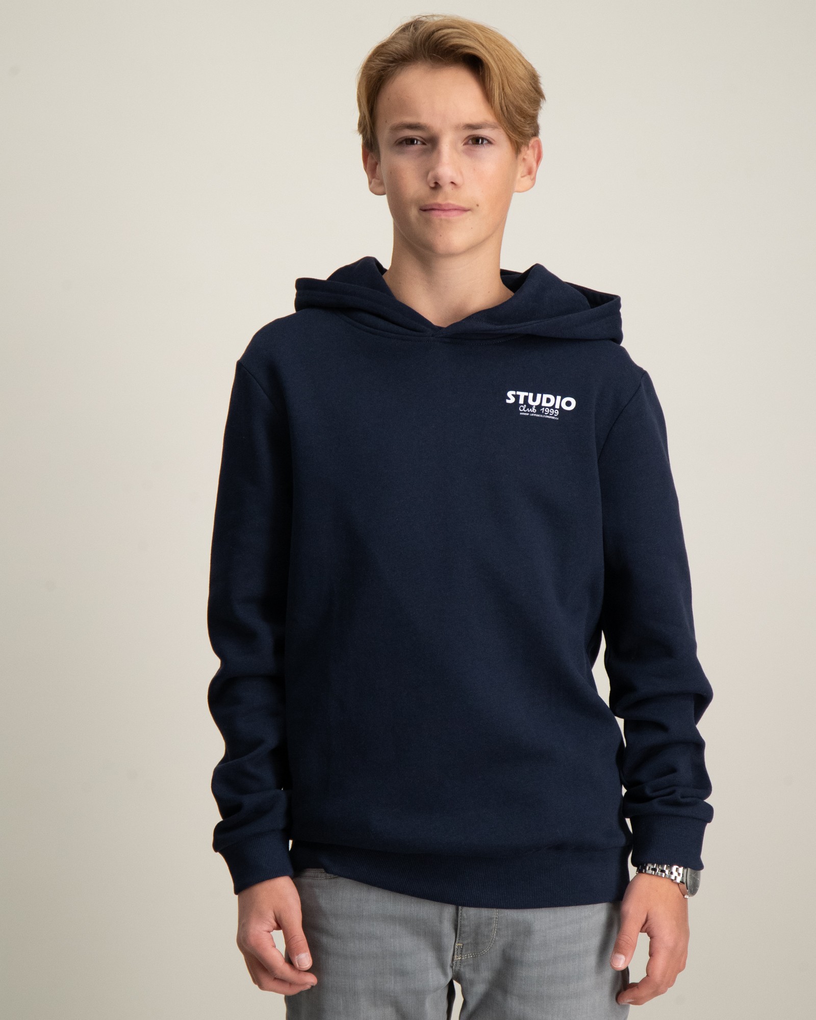 LMTD NLMSTUDIO LS BRU SWEAT W. HOOD Blauw voor Jongens | Kids Brand Store