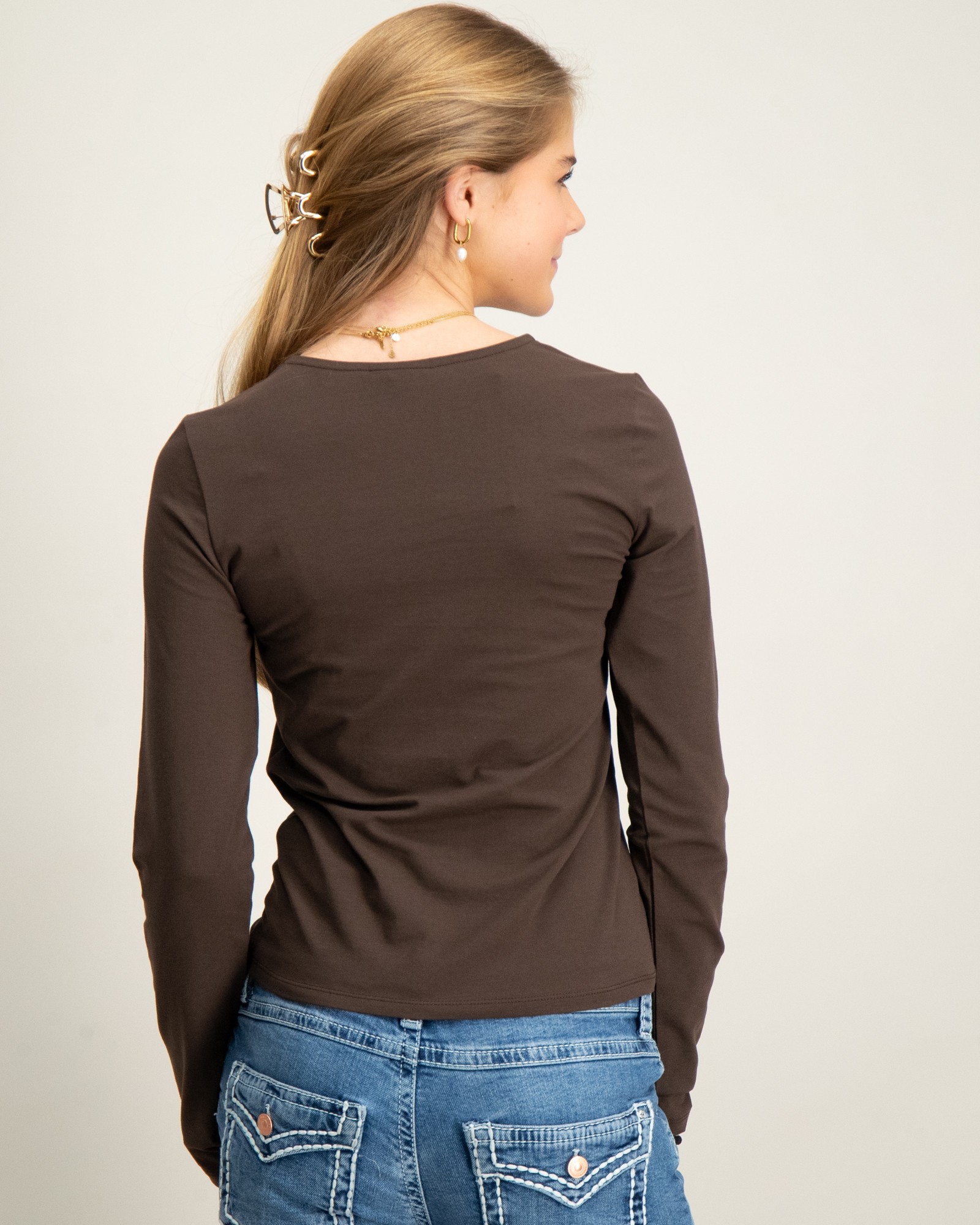 LMTD ROVAS LS SHORT TOP Bruin voor Meisjes | Kids Brand Store