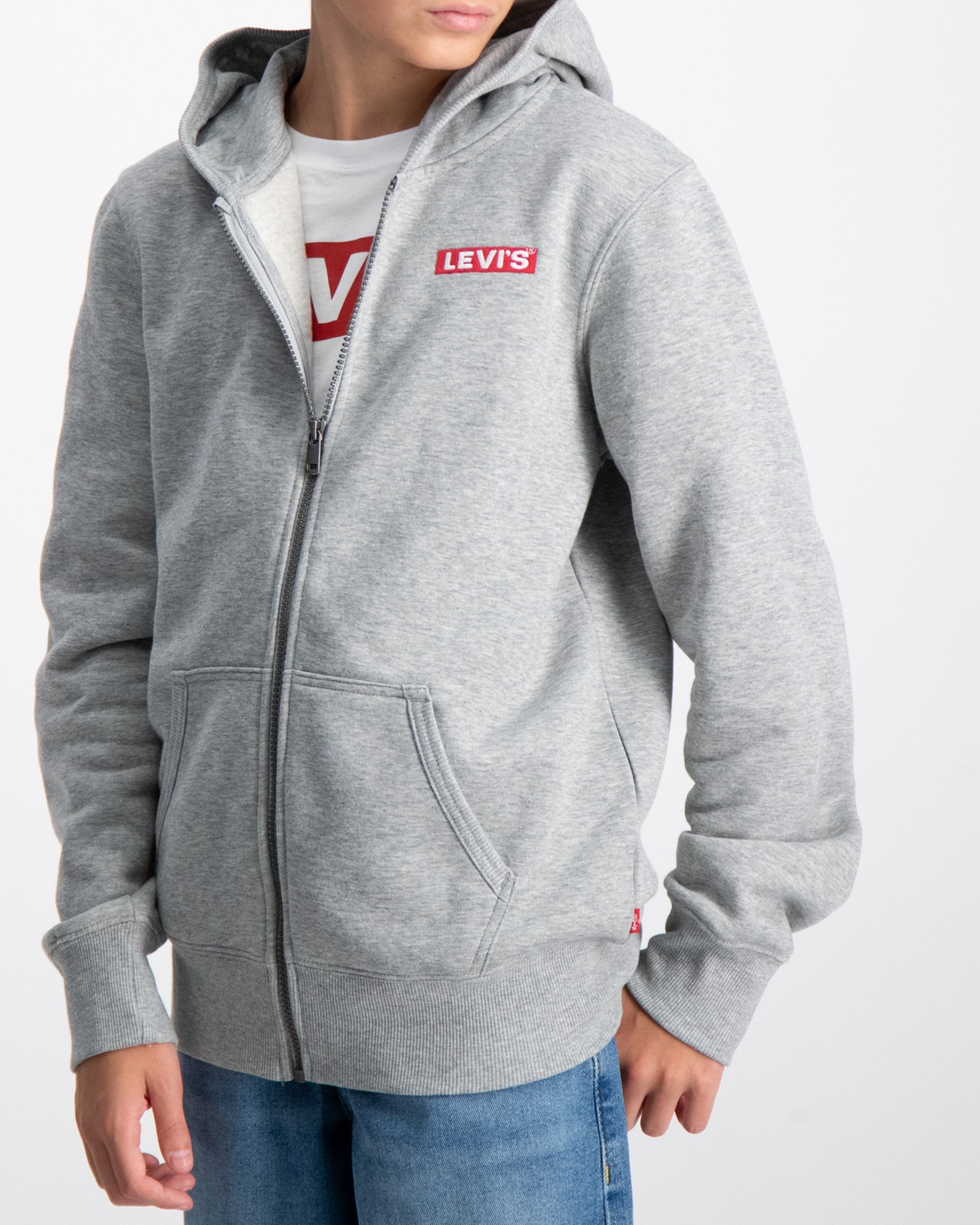 Levi's LVN BOXTAB FULL ZIP HOODIE Grå til Dreng | Kids Brand Store