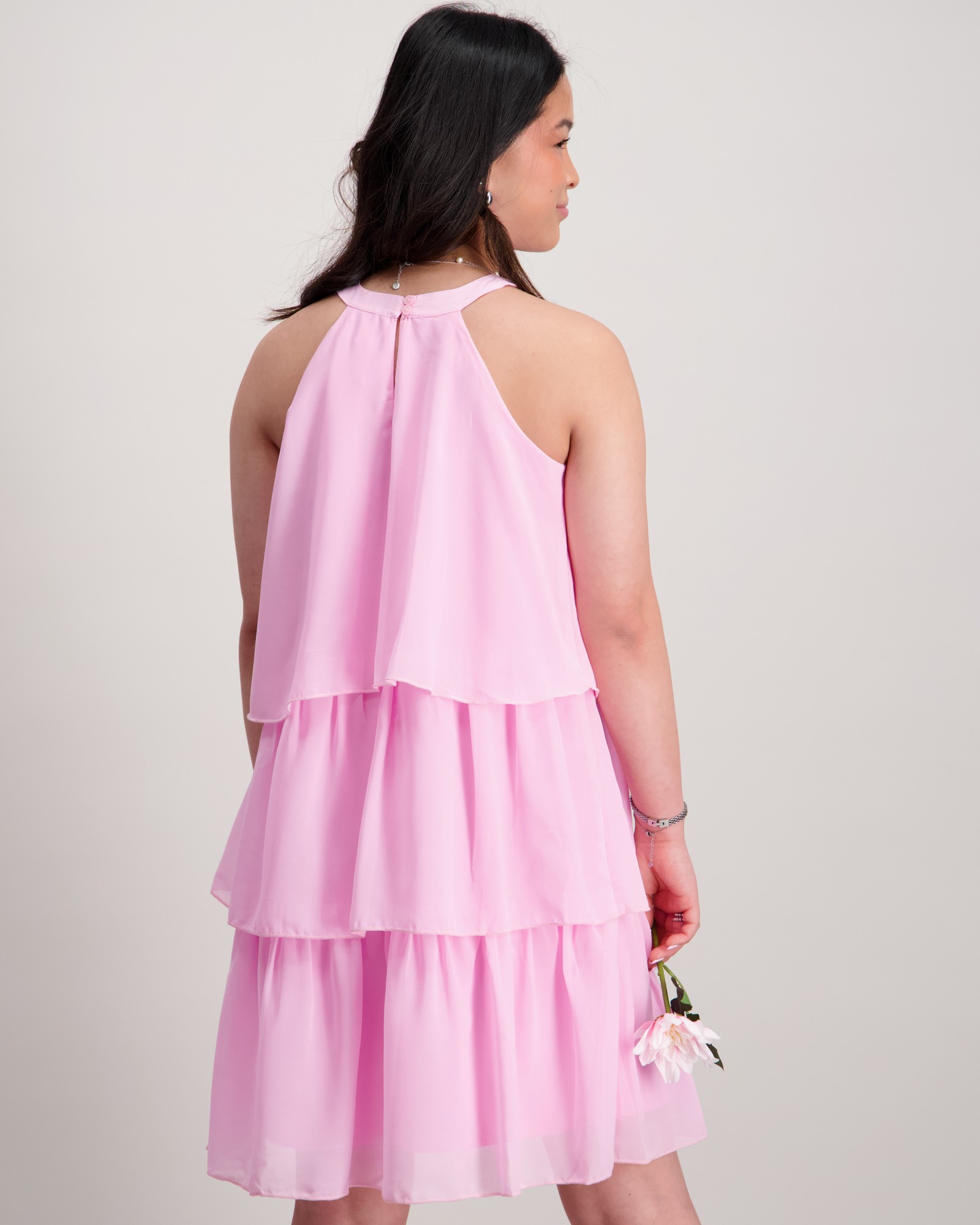 VERO MODA FELICIA SL RUFFLE SHORT DRESS Rosa för Tjej | Kids Brand Store