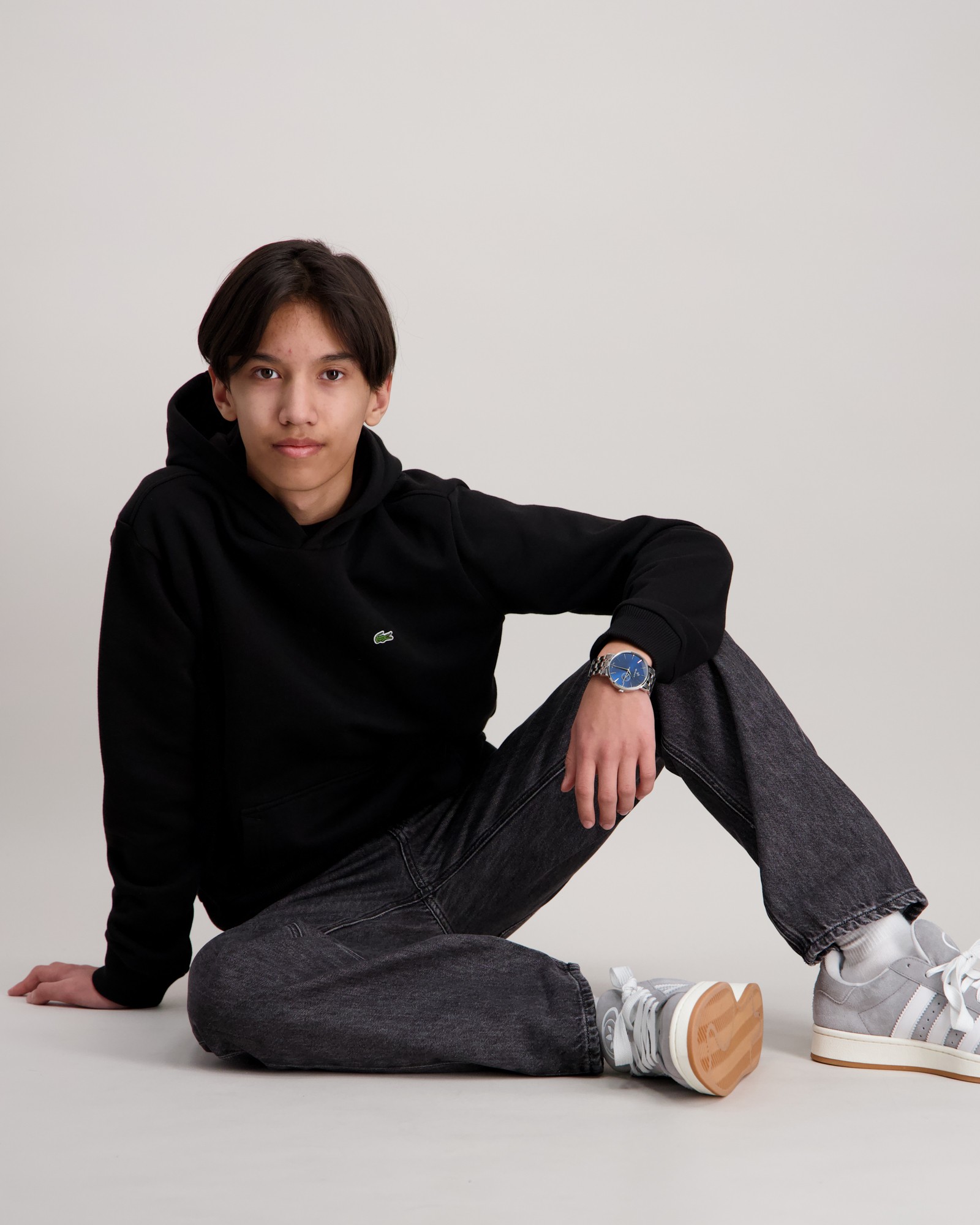 Lacoste SWEATSHIRT HOOD Svart för Kille | Kids Brand Store