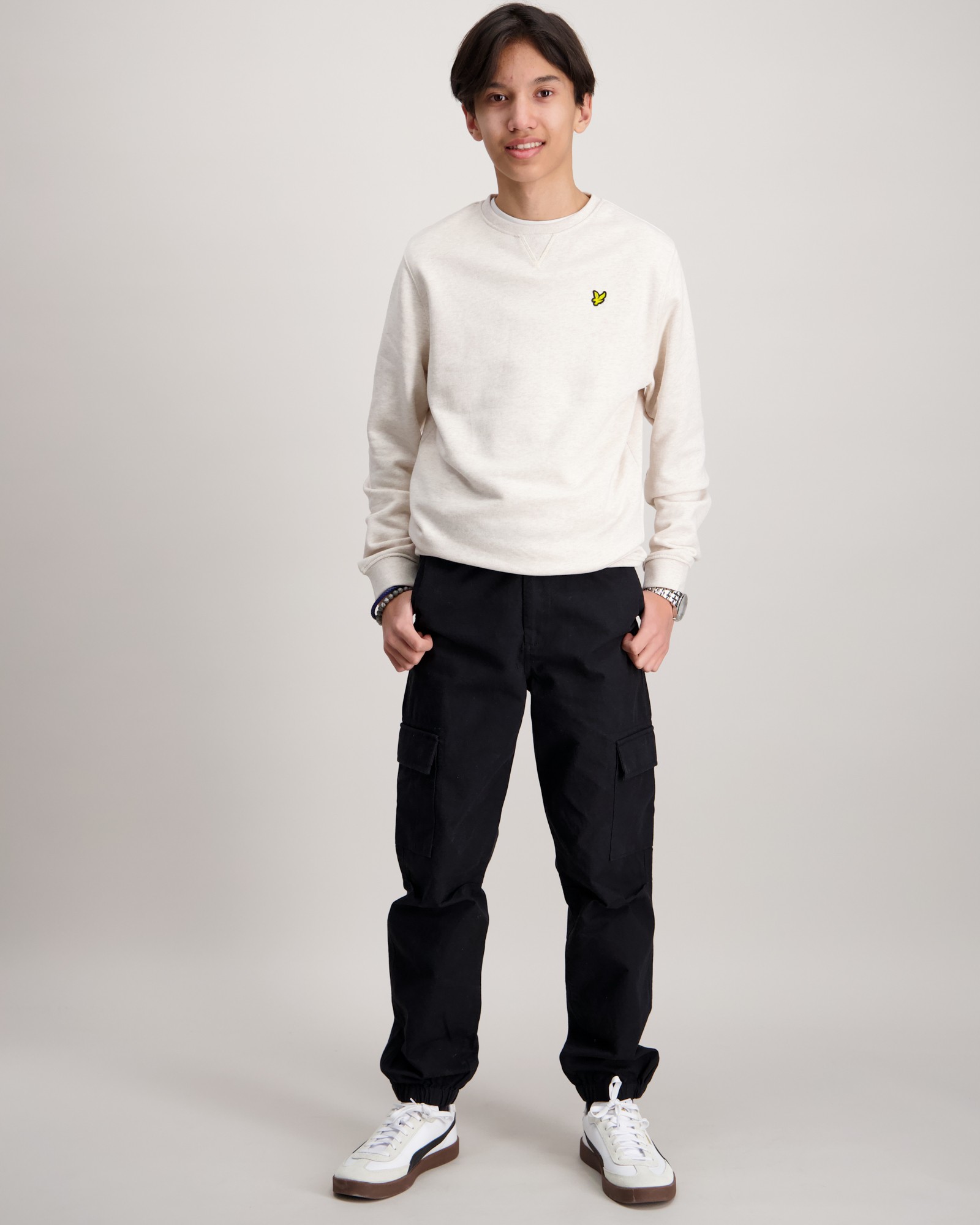 Lyle & Scott Heather Crew Neck Sweatshirt Beige voor Jongens | Kids ...