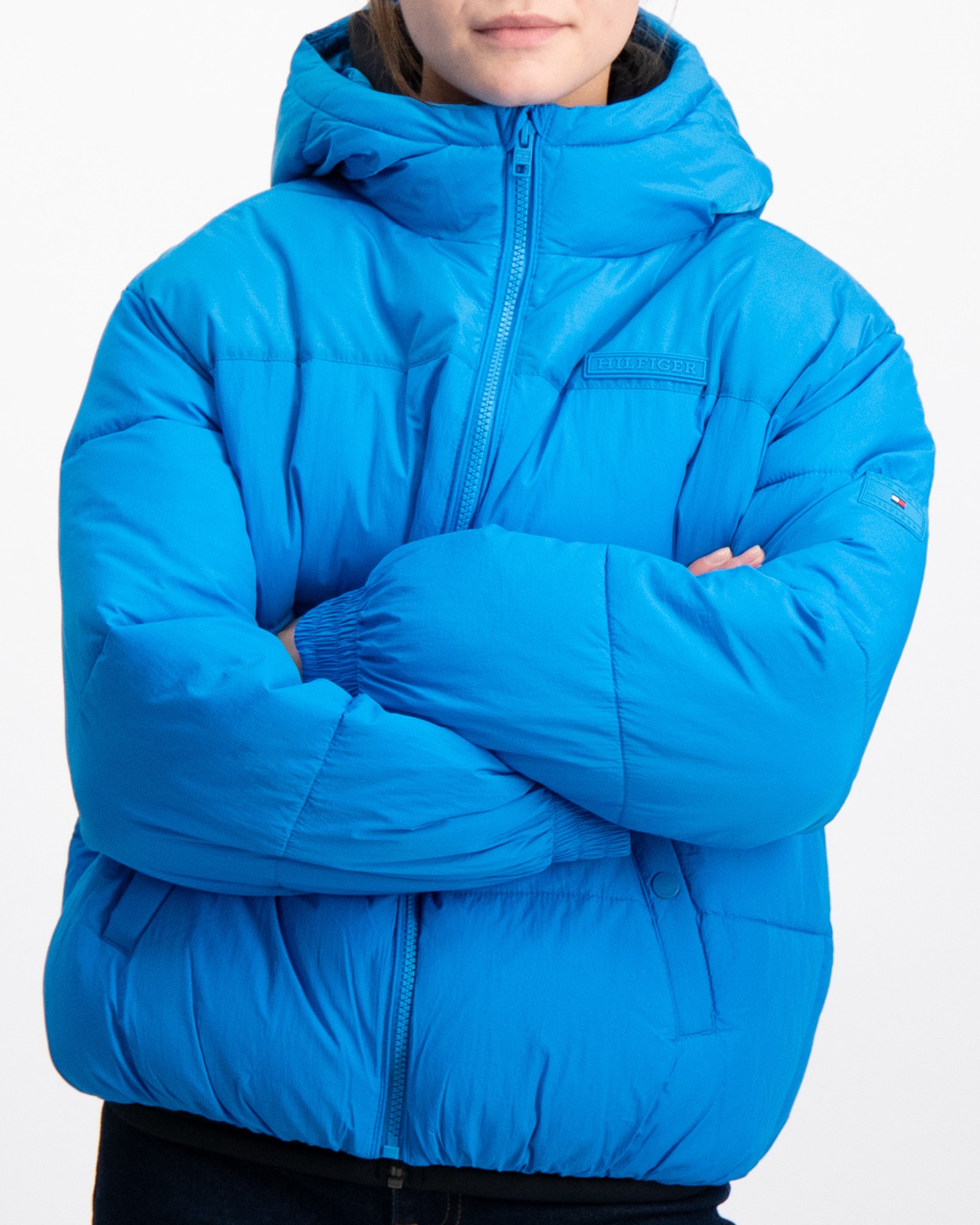 Tommy Hilfiger NEW YORK PUFFER JACKET Blå til Pige | Kids Brand Store