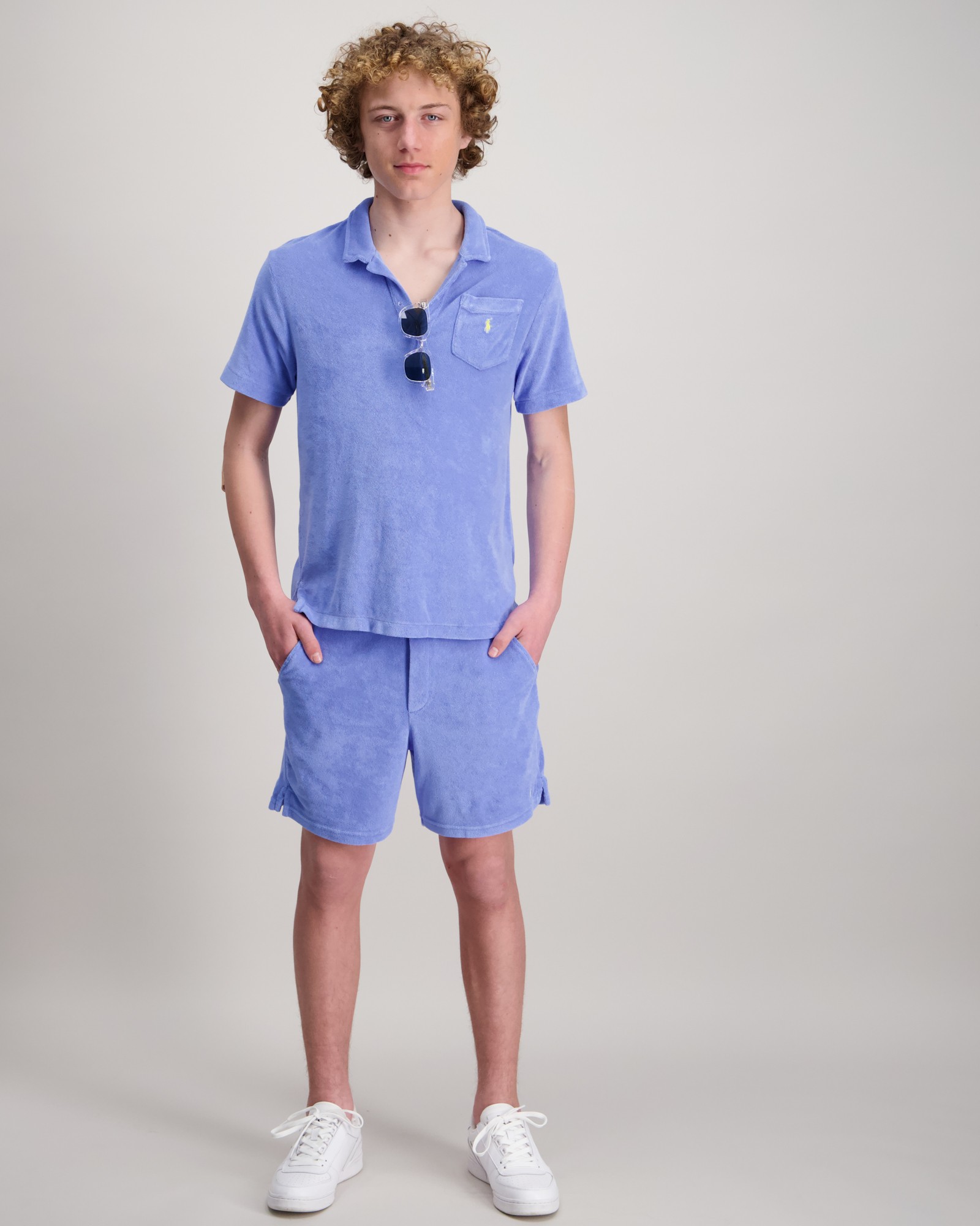 Polo Ralph Lauren Terry Polo Shirt Blå til Gutt | Kids Brand Store