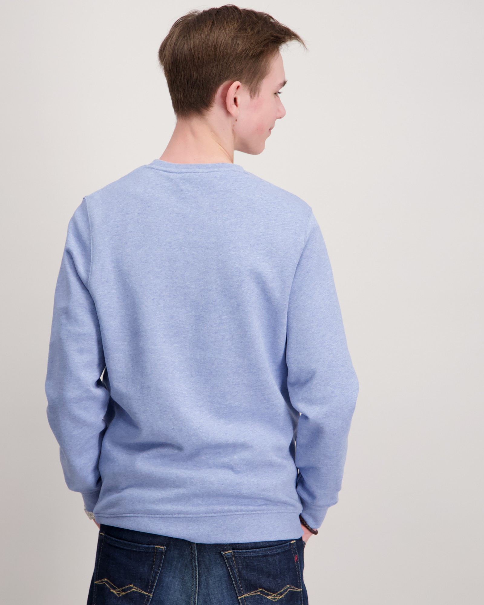 Lyle & Scott Heather Crew Neck Sweatshirt Blå för Kille | Kids Brand Store