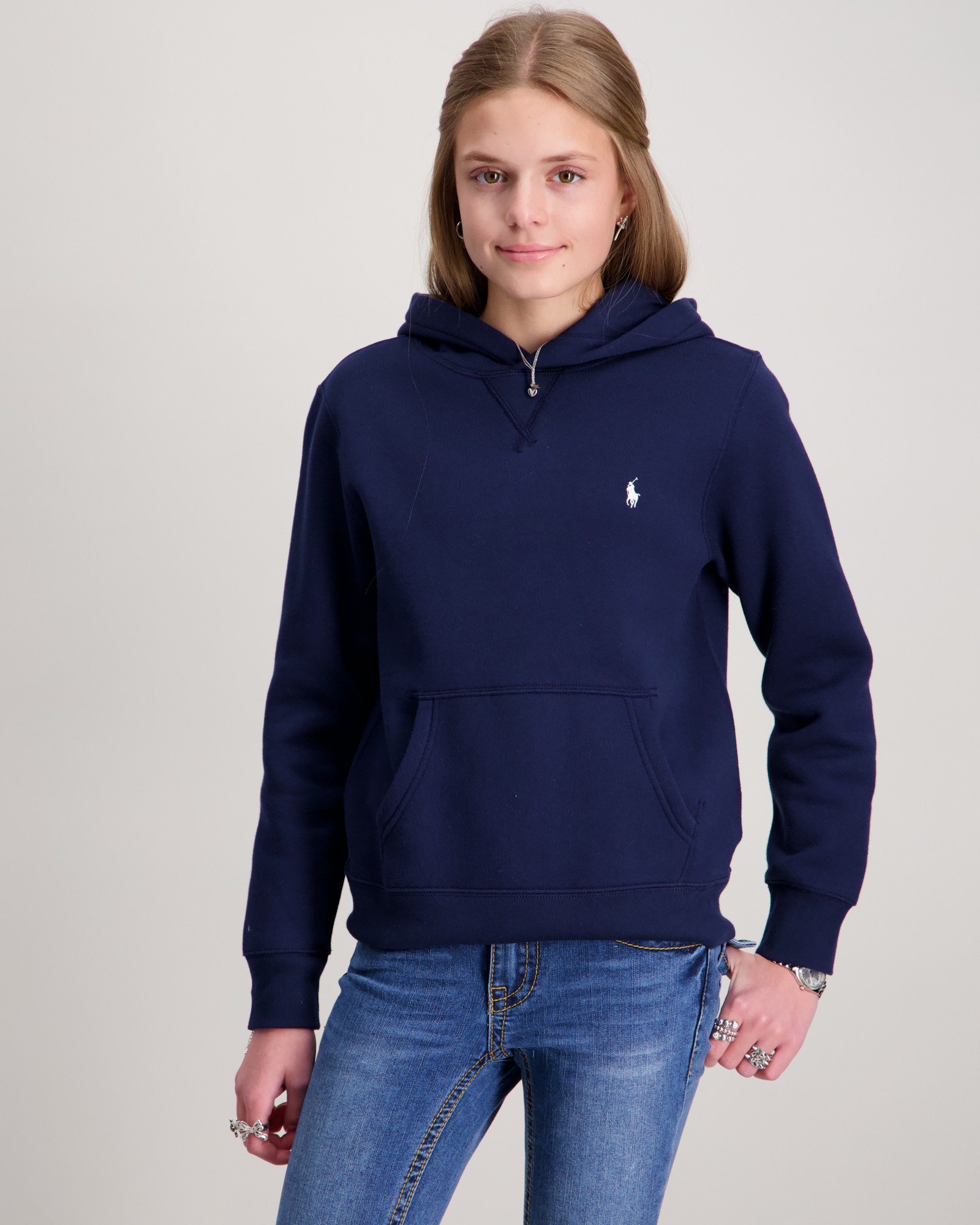 Polo Ralph Lauren Fleece Hoodie Blå til Jente | Kids Brand Store