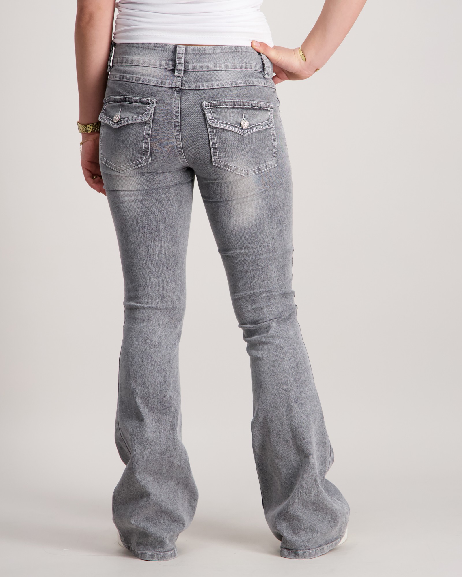 RYVLS Deco Stitch Denim Grå för Tjej | Kids Brand Store