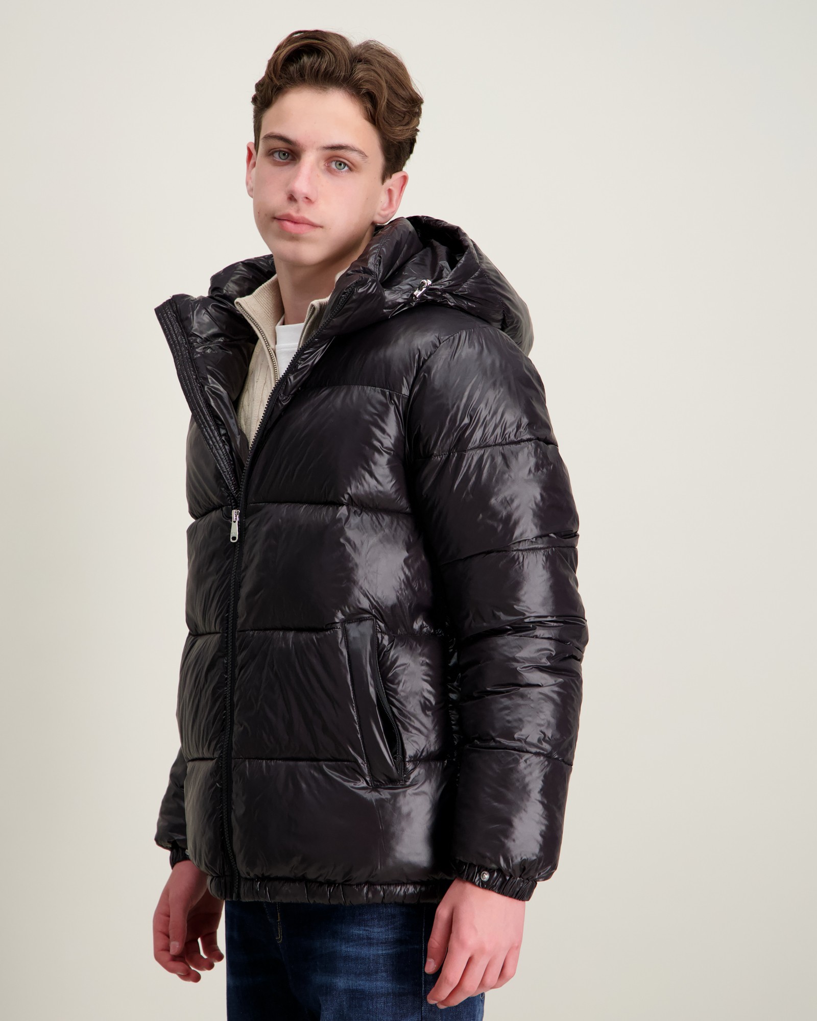 RYVLS Leon Puffer Jacket Shiny Svart för Kille | Kids Brand Store