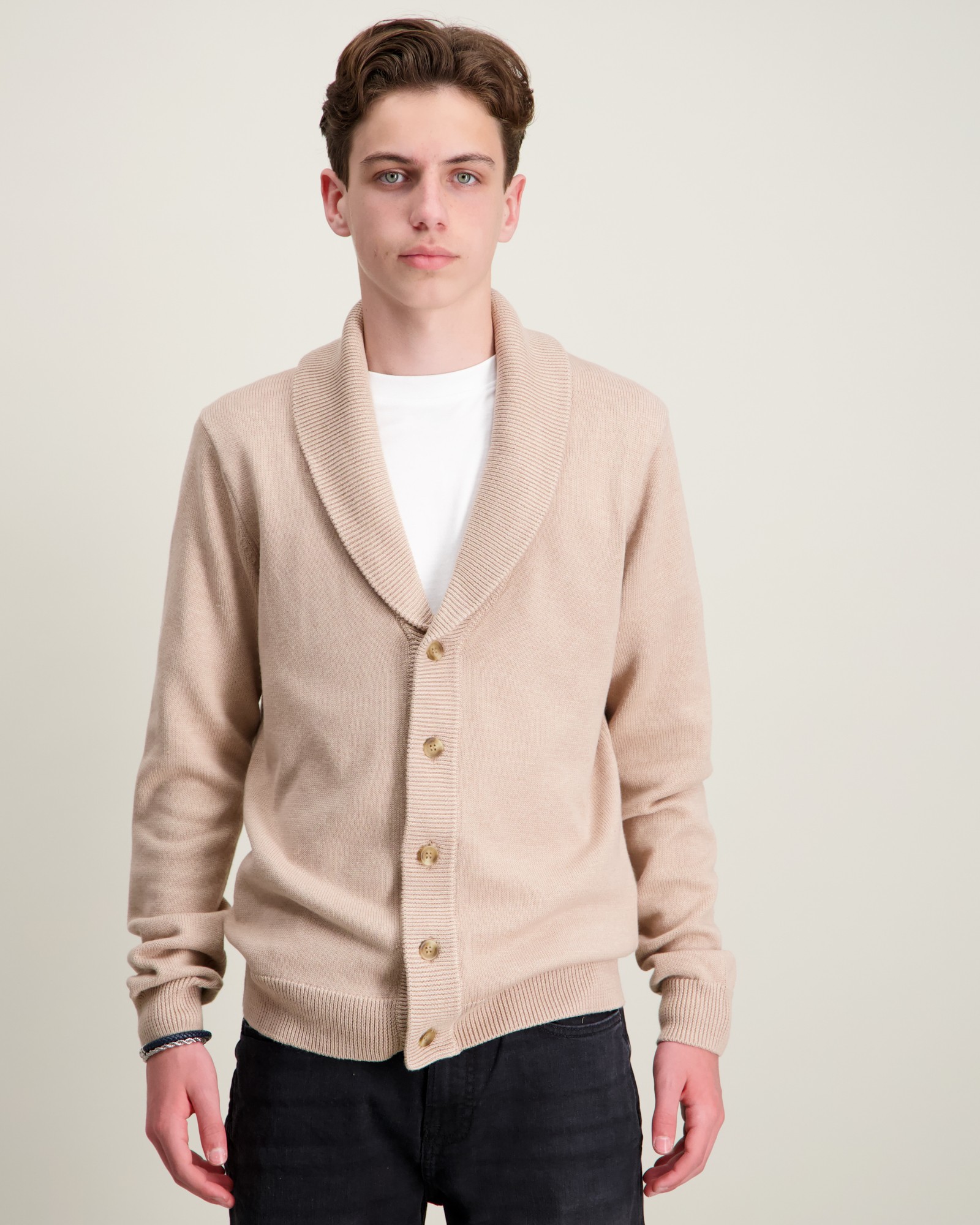 RYVLS Connor Knitted Cardigan Beige för Kille | Kids Brand Store