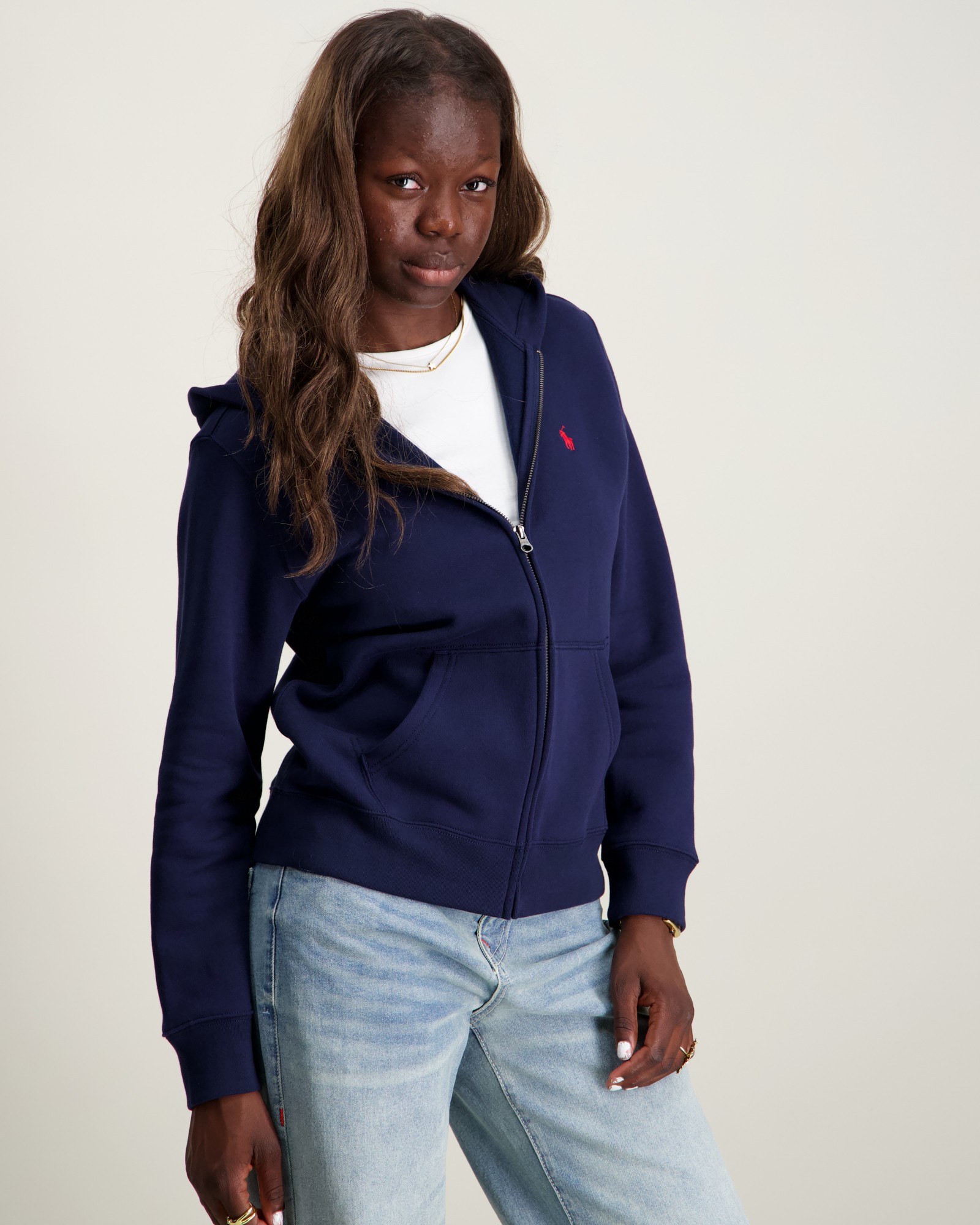 Polo Ralph Lauren Fleece zip hoodie Blauw voor Meisjes | Kids Brand Store