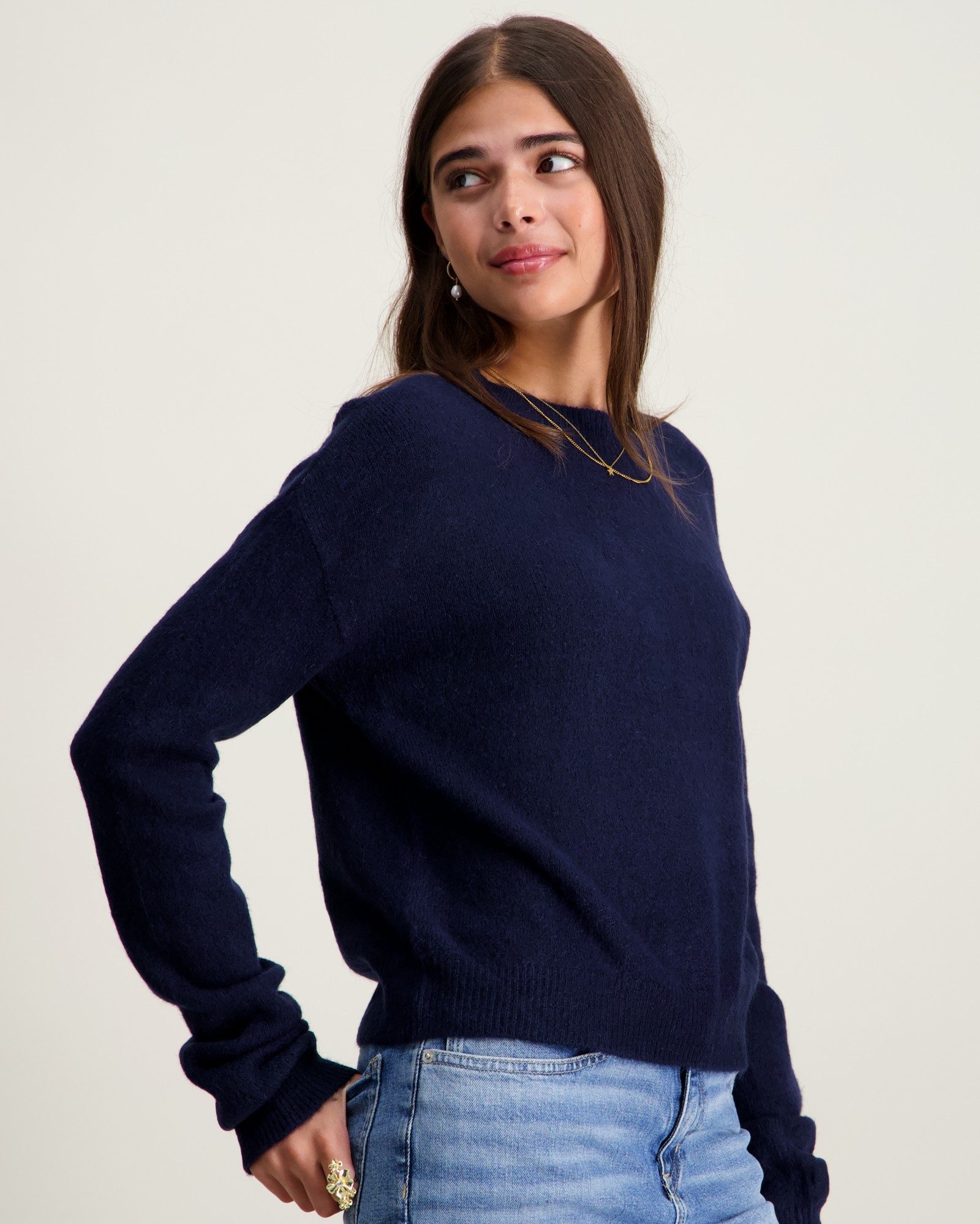 LMTD NLFLODET LS SHORT KNIT Blå til Jente | Kids Brand Store