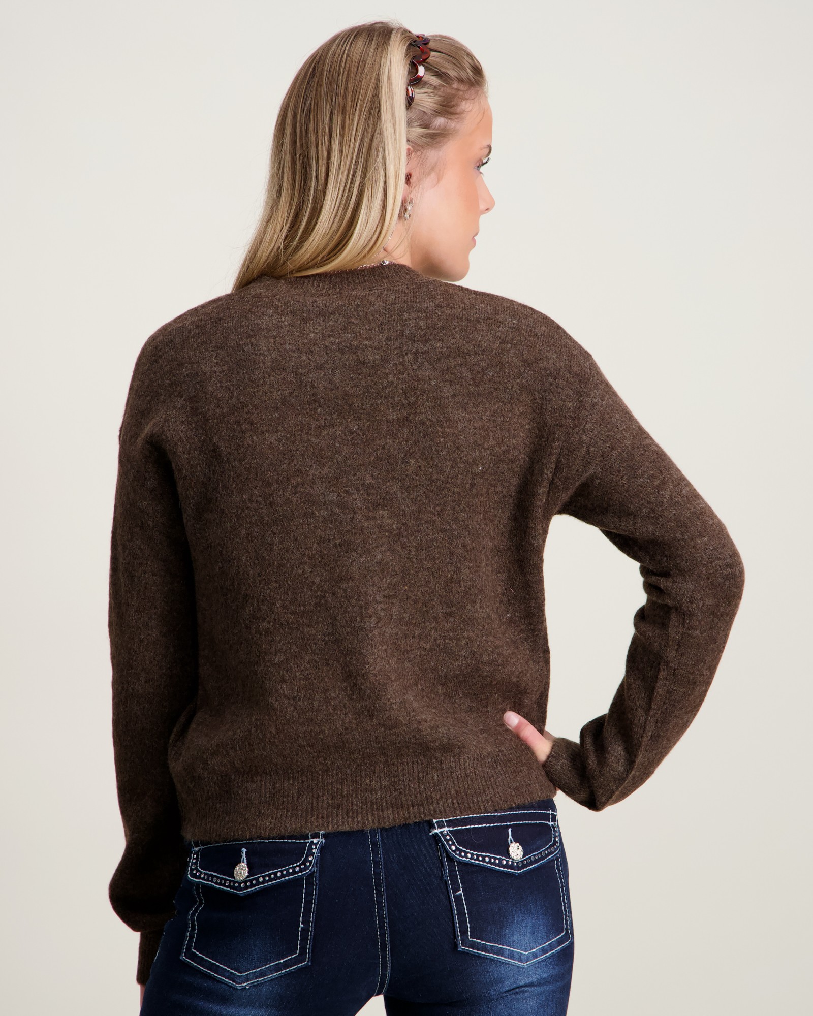LMTD NLFLODET LS SHORT KNIT Brun för Tjej | Kids Brand Store