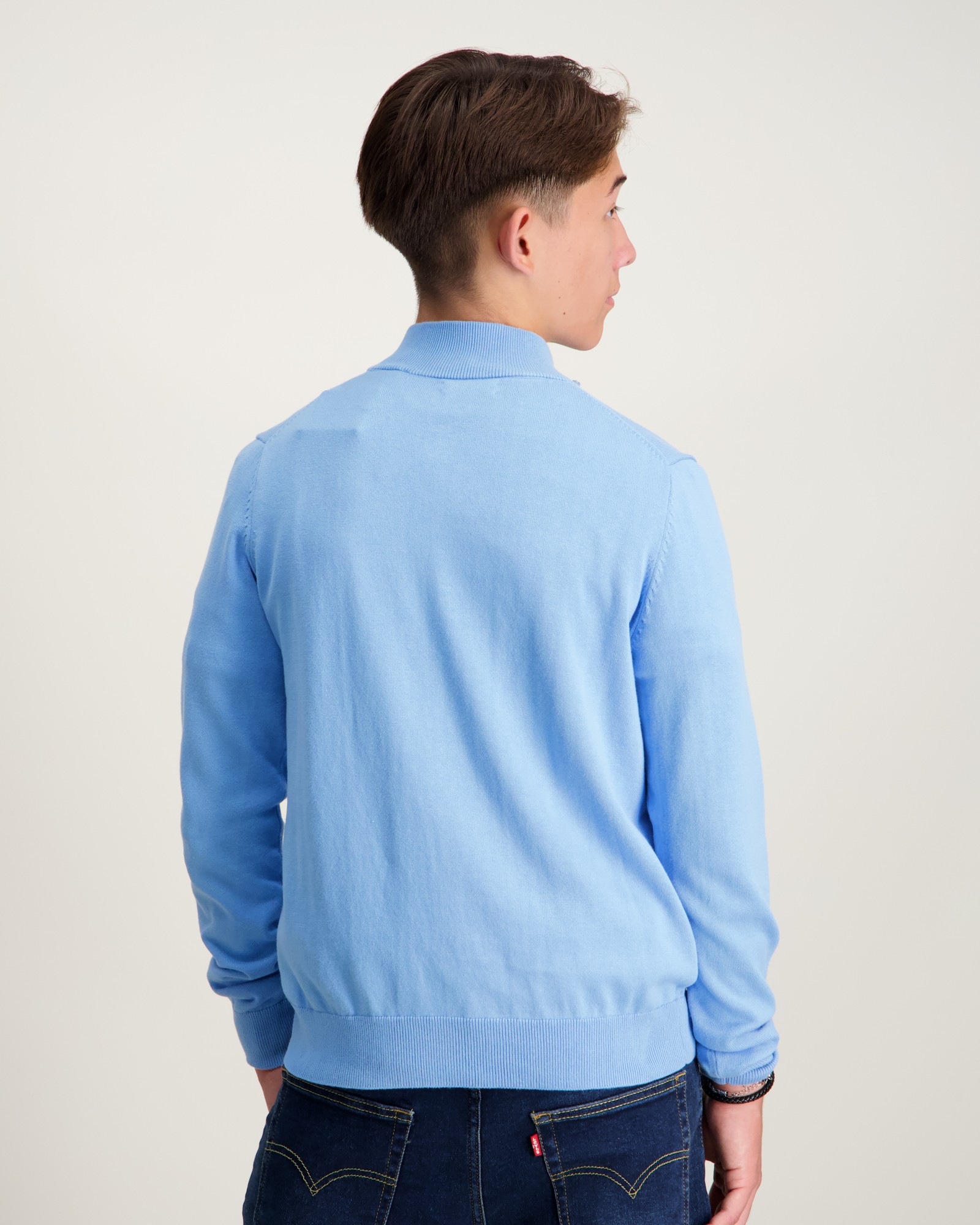 GANT SHIELD COTTON HALF ZIP Blå til Gutt | Kids Brand Store